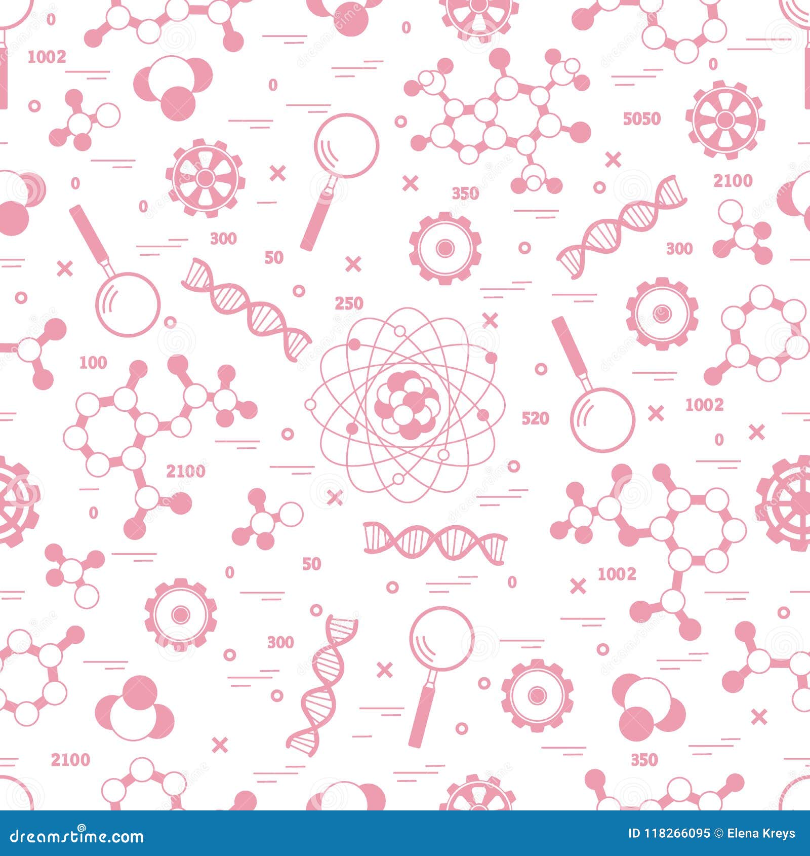 Variety Of Scientific Symbols, Formulas And Equations On White ...