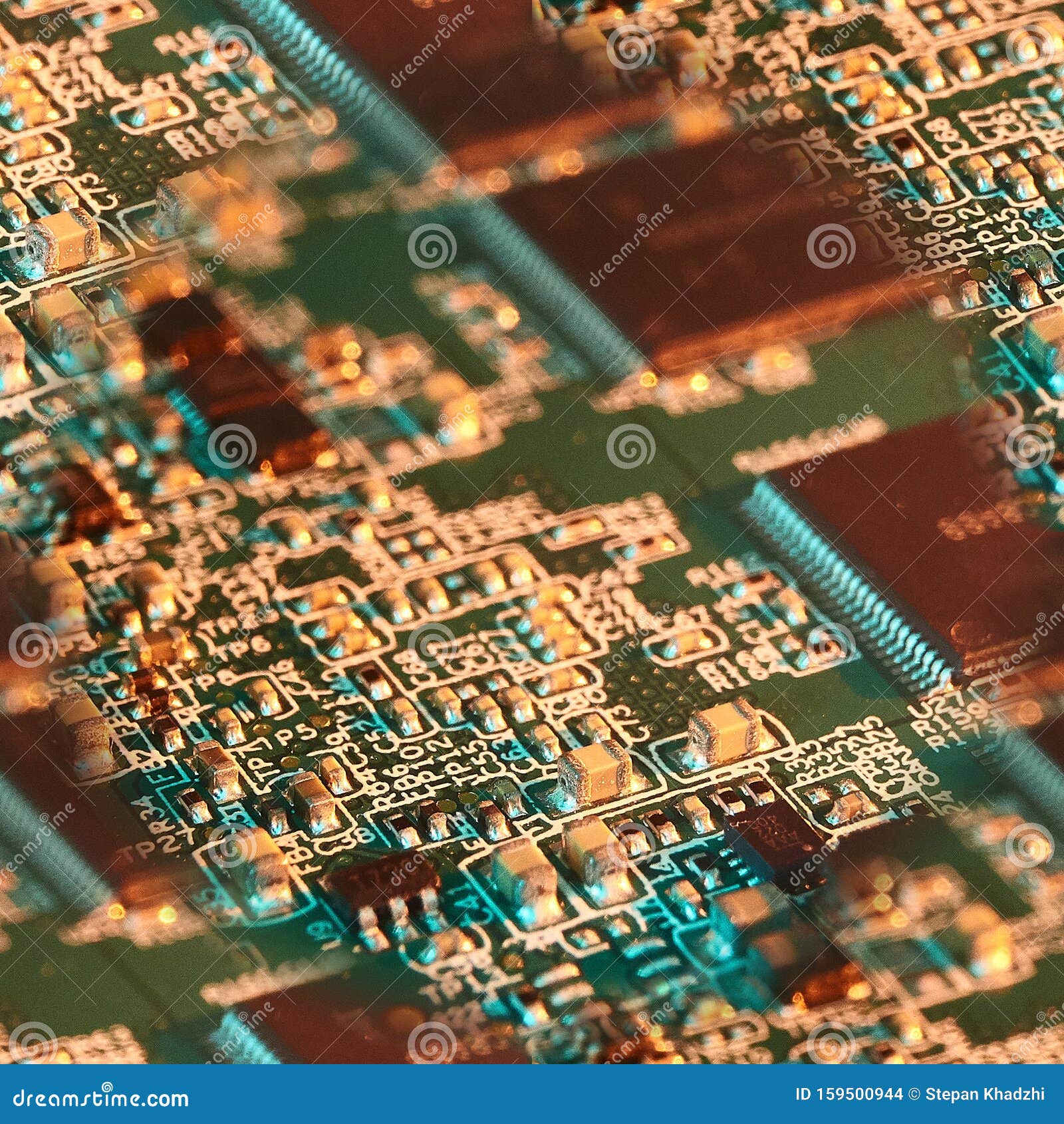 Seamless Pattern Various Chips, Digital Boards. Components of Technical ...
