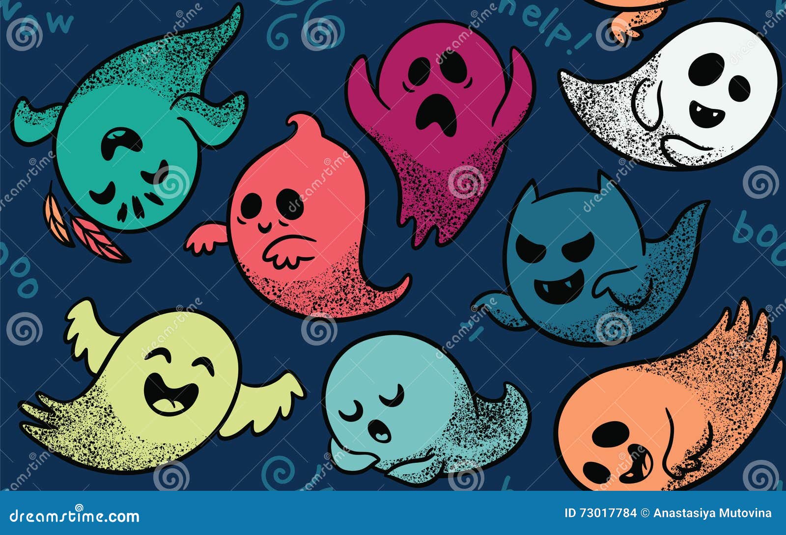 Spooky Drawing Ghosts Stock Illustrations – 1,717 Spooky Drawing Ghosts ...