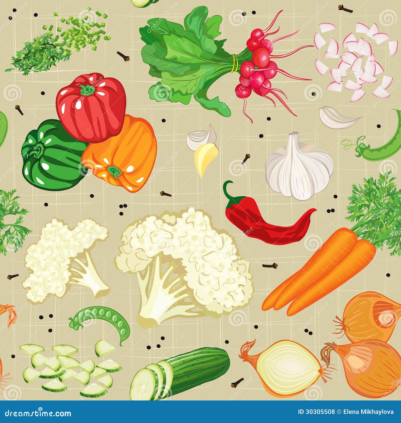 Vegetables mix stock vector. Illustration of fresh, onion - 30305508