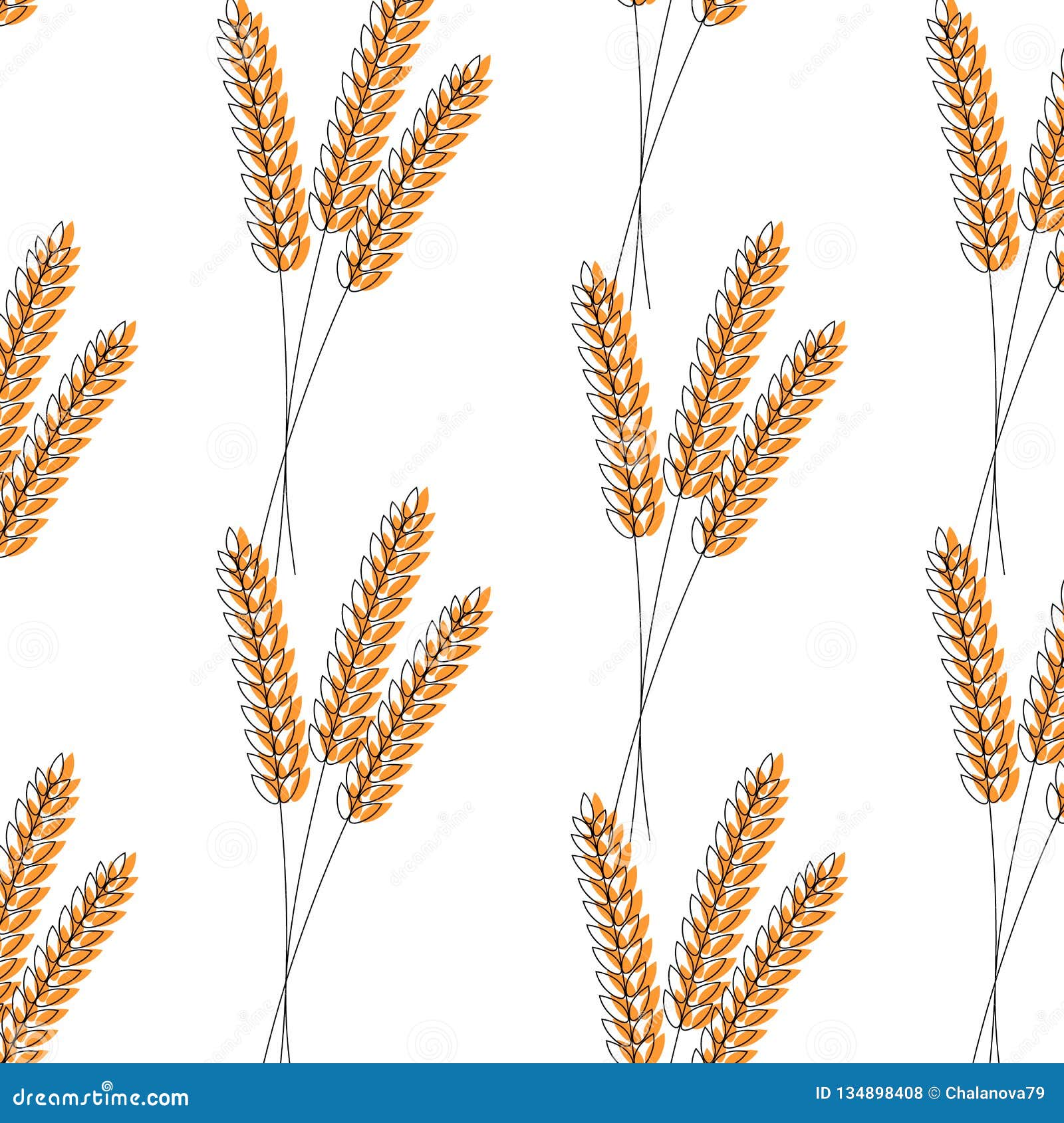 Seamless Pattern. Vector Illustration. Agriculture Wheat Background ...