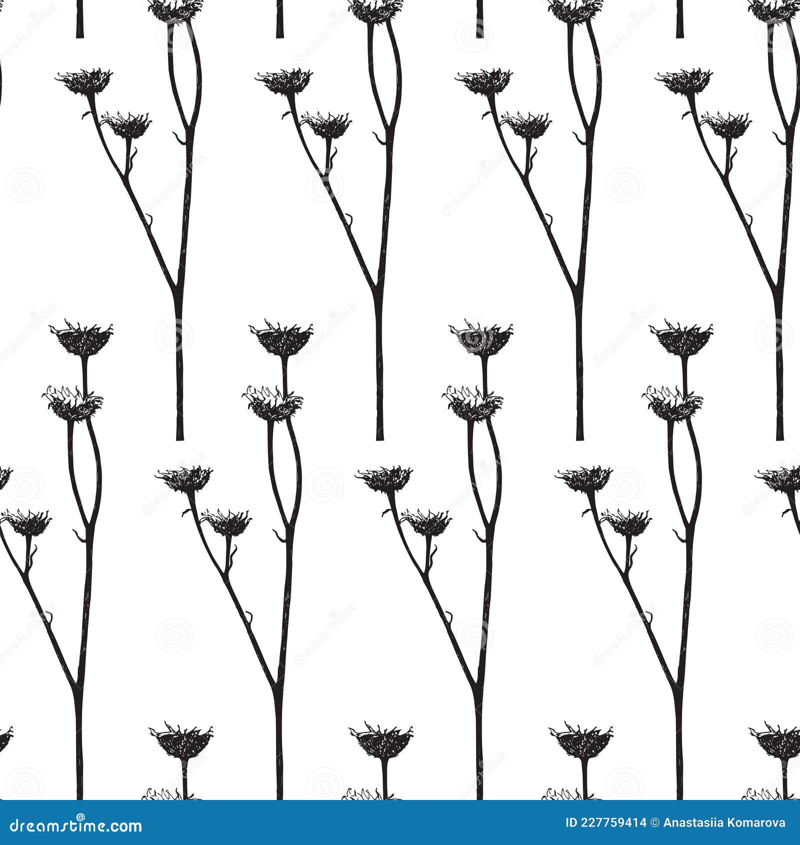 Wildflower Doodle Botanical Collection, Individual And Arrangements ...