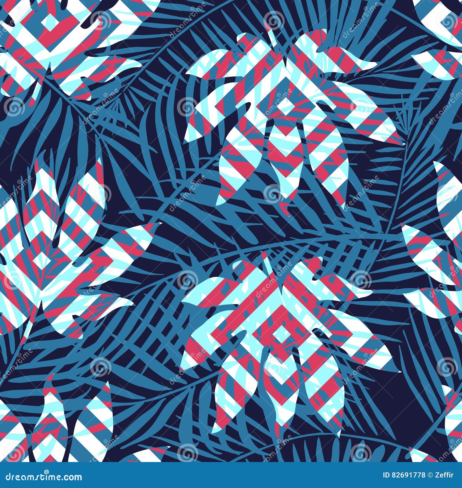 Seamless pattern. stock vector. Illustration of leaf - 82691778