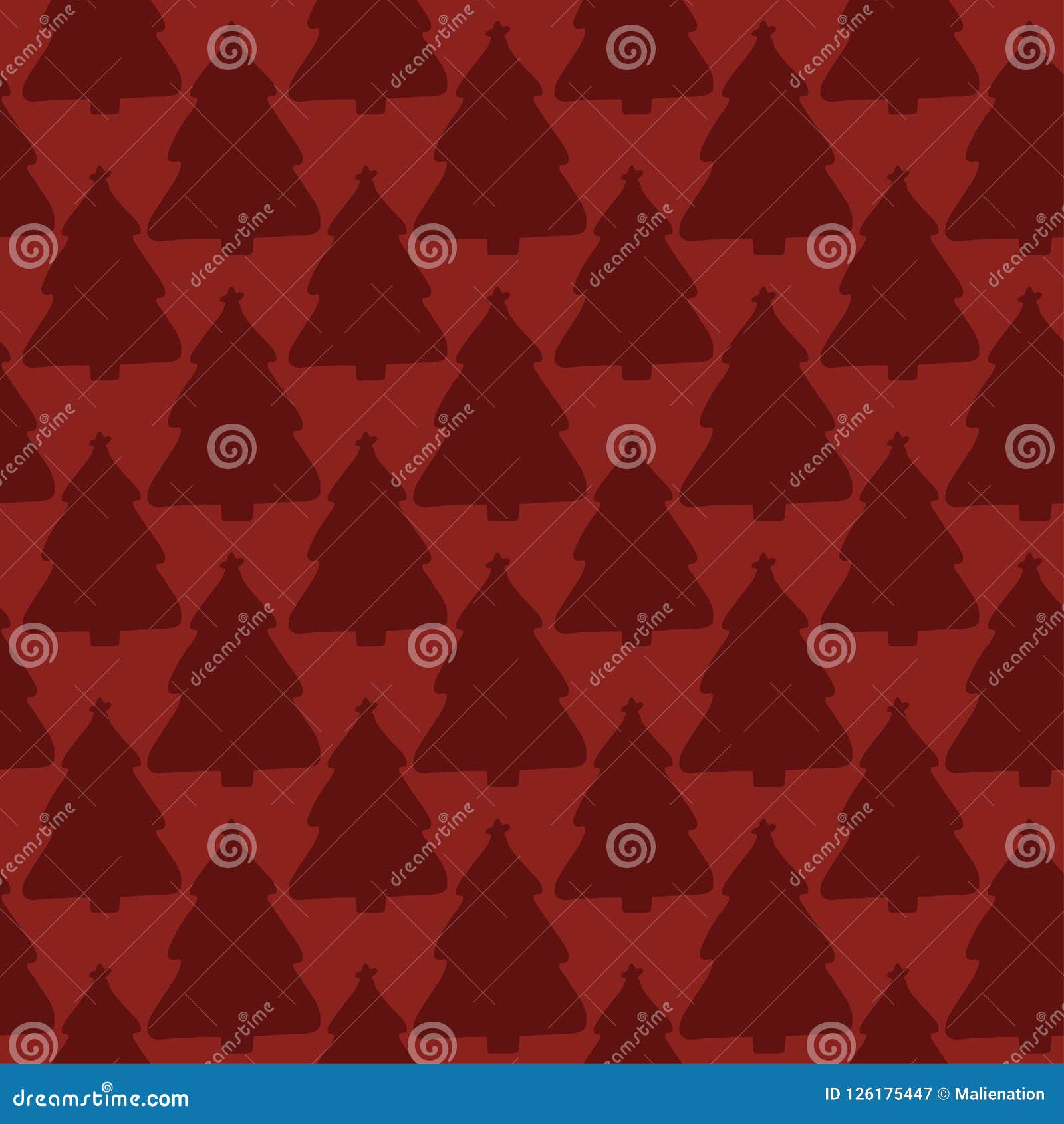 Seamless Pattern. Vector. Merry Christmas Wrapping Paper. New Year Tree ...