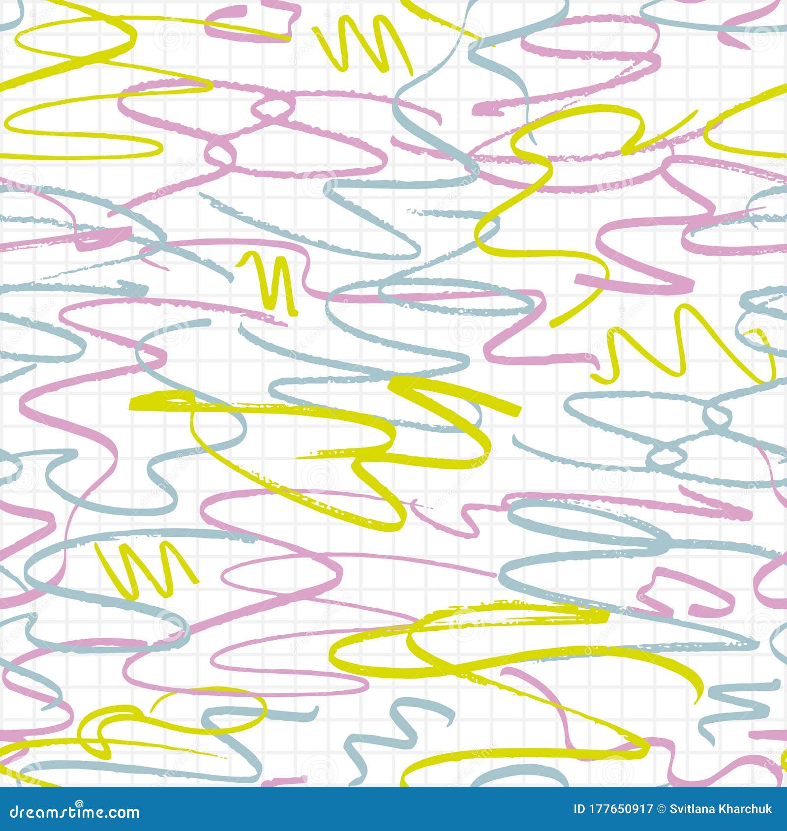 Seamless Pattern Vector Stroke Markers. Abstract Spots on a Sheet of ...