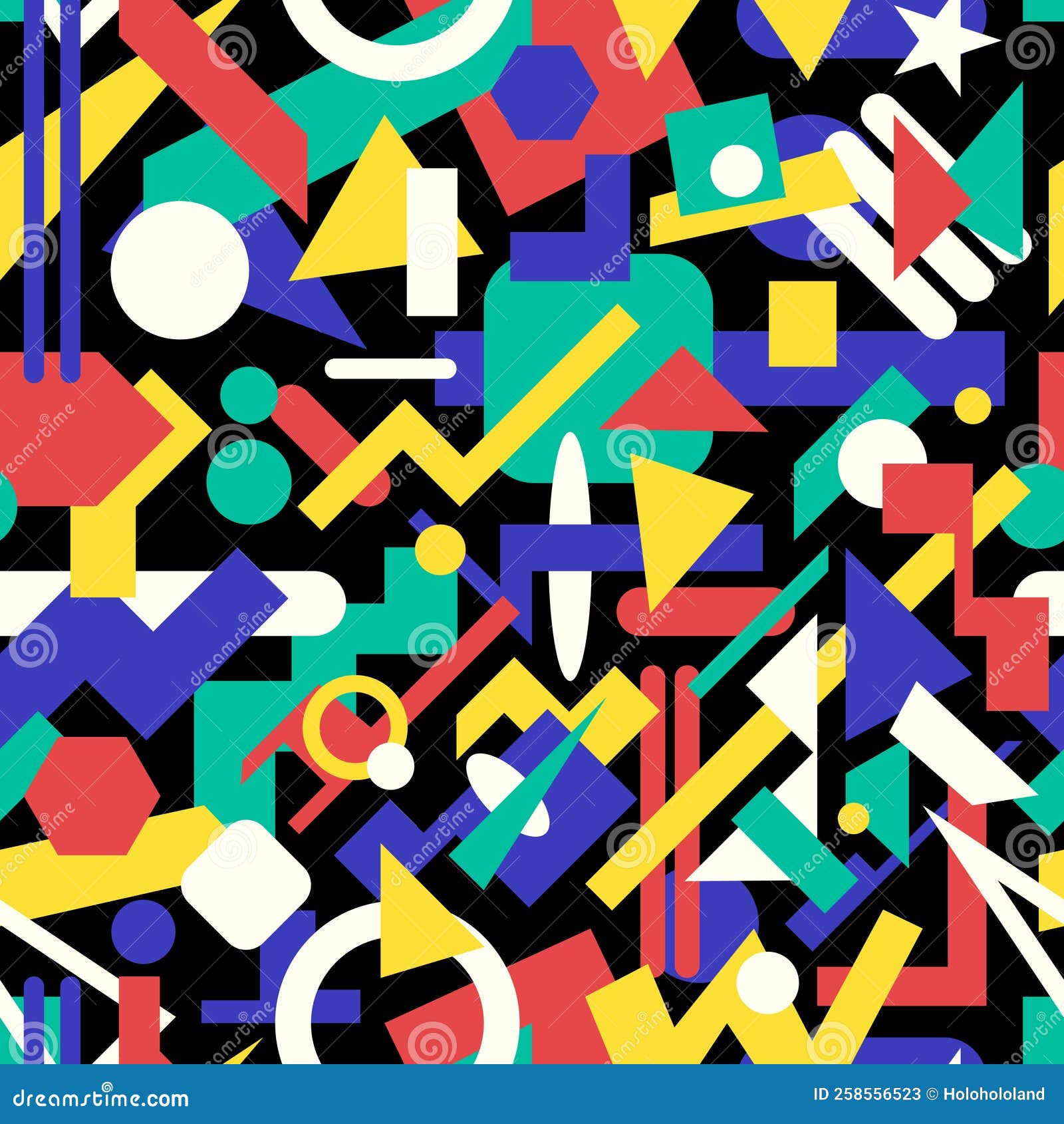 Seamless pattern stock vector. Illustration of fabric - 258556523