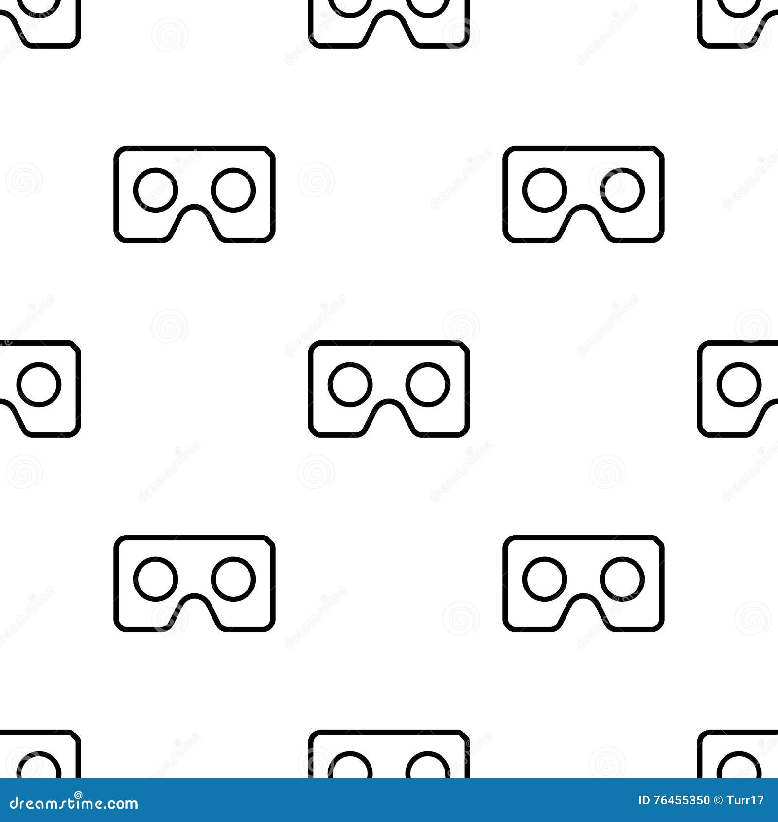 Seamless Pattern with Vector VR Logos Stock Vector - Illustration of ...