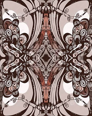 Seamless Pattern. Vegetable and Zoomorphic Decorat Stock Vector ...