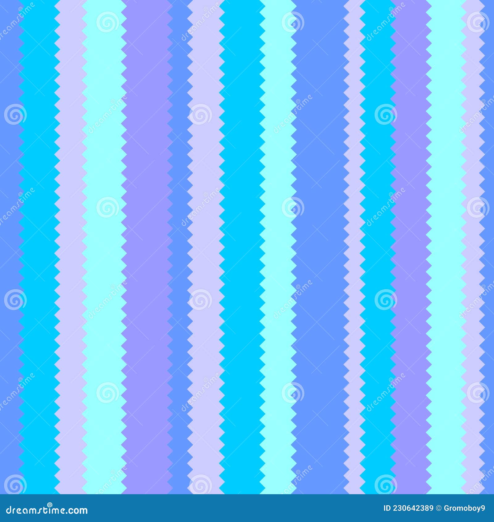 Seamless Pattern of Vertical Stripes with Scalloped Edge. Vector Image ...