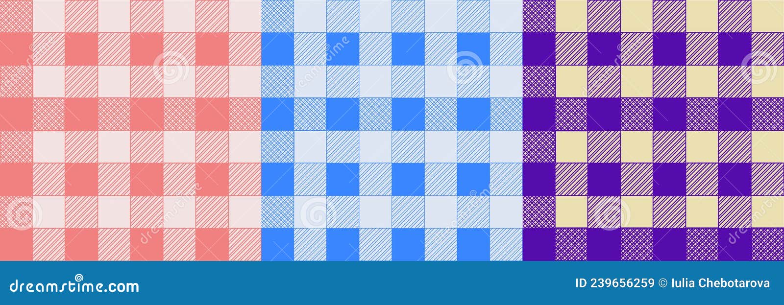 Seamless Pattern Vichy. Vector Design. Stock Vector - Illustration of ...