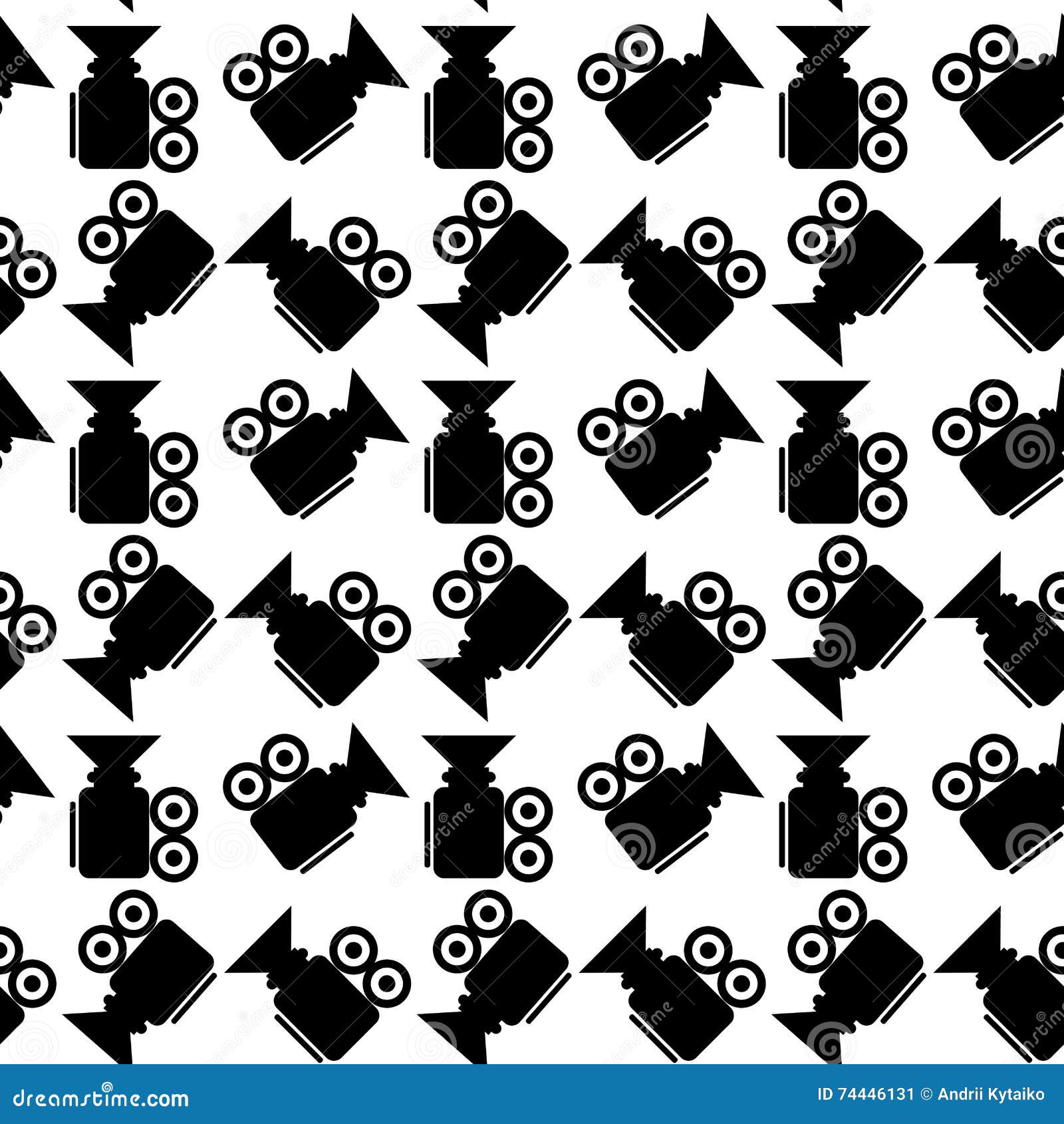Seamless Pattern Video Camera Stock Vector - Illustration of ...