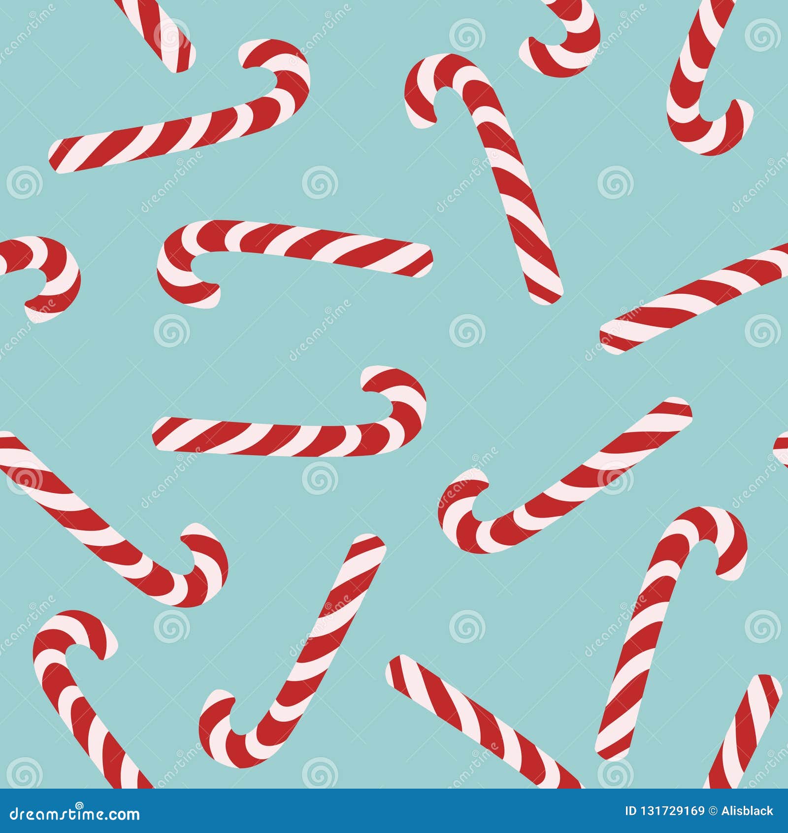 Seamless Pattern of Vintage Color of Striped Christmas Candy Stock ...