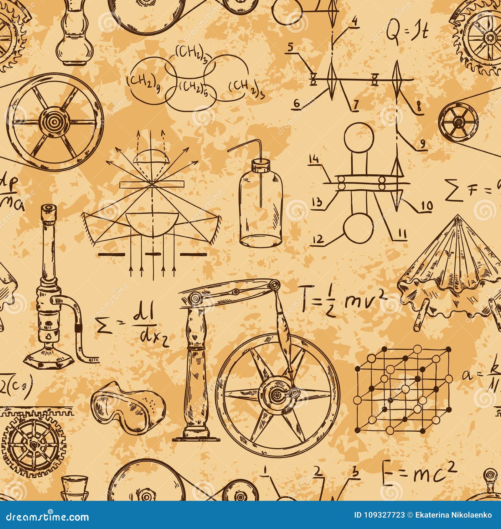 Vintage Science Laboratory Setup Showcasing Glassware And Glowing ...