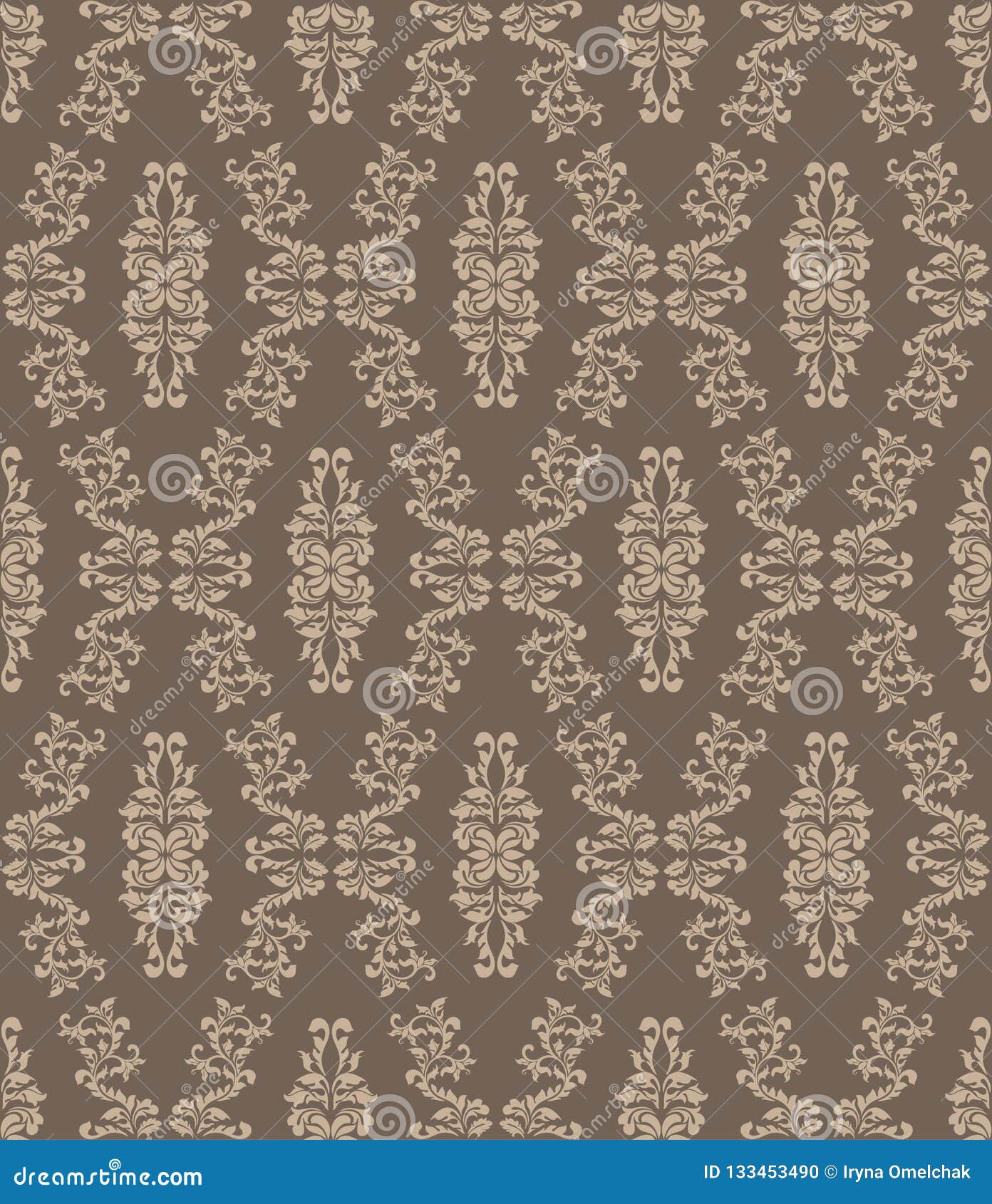 Seamless Pattern. Vintage Wallpaper with Floral Tracery Stock Vector ...