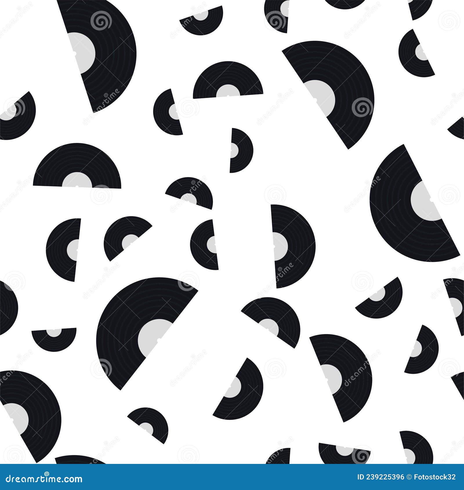 Seamless Pattern of Vinyl Records Stock Illustration - Illustration of ...