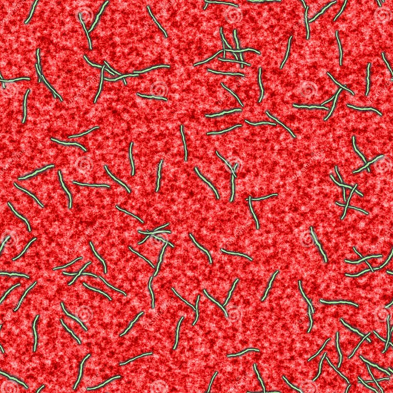 Seamless pattern of virus stock illustration. Illustration of microbe ...