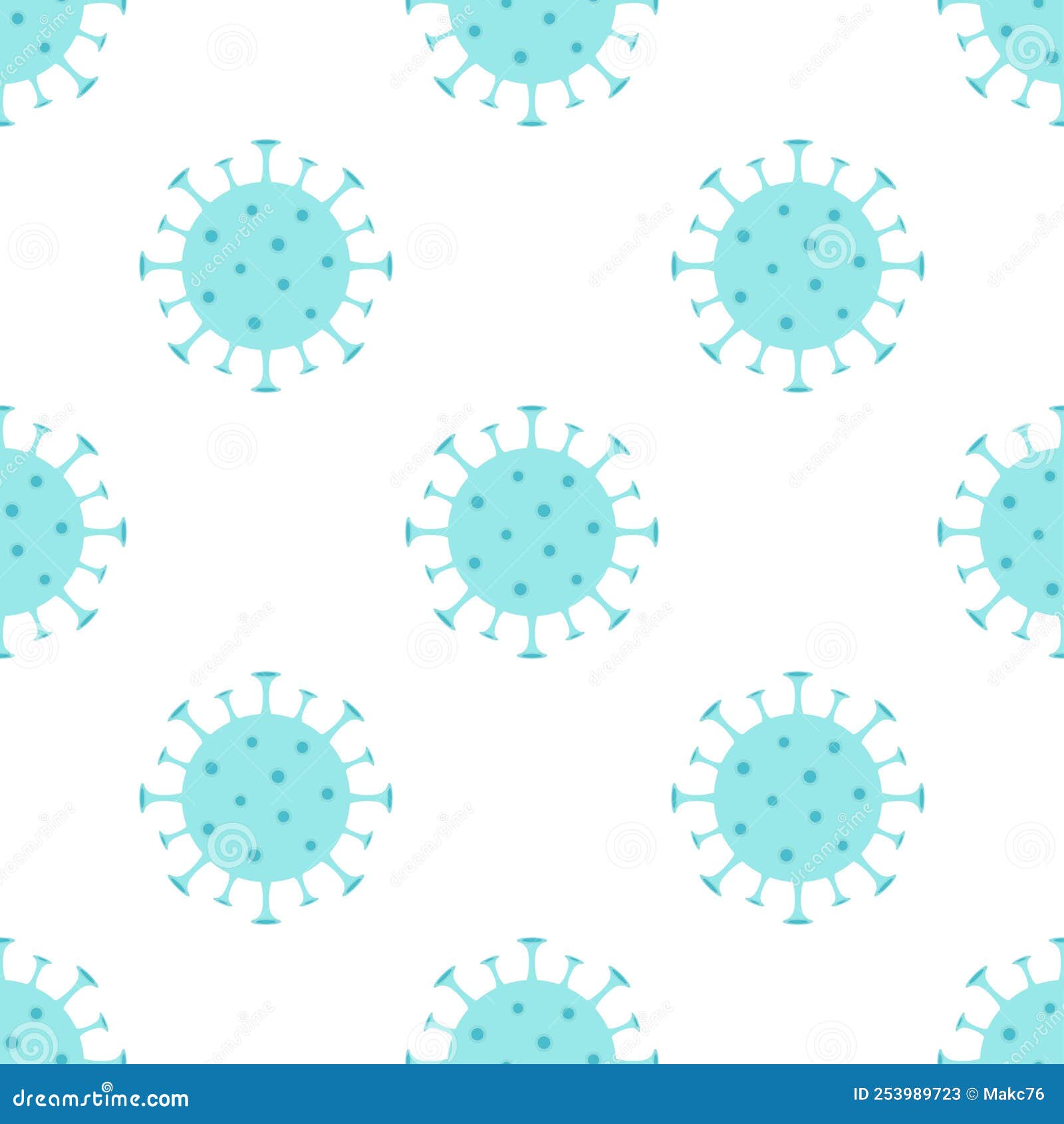 Seamless Pattern with Virus, Flat Vector Illustration Stock Vector ...
