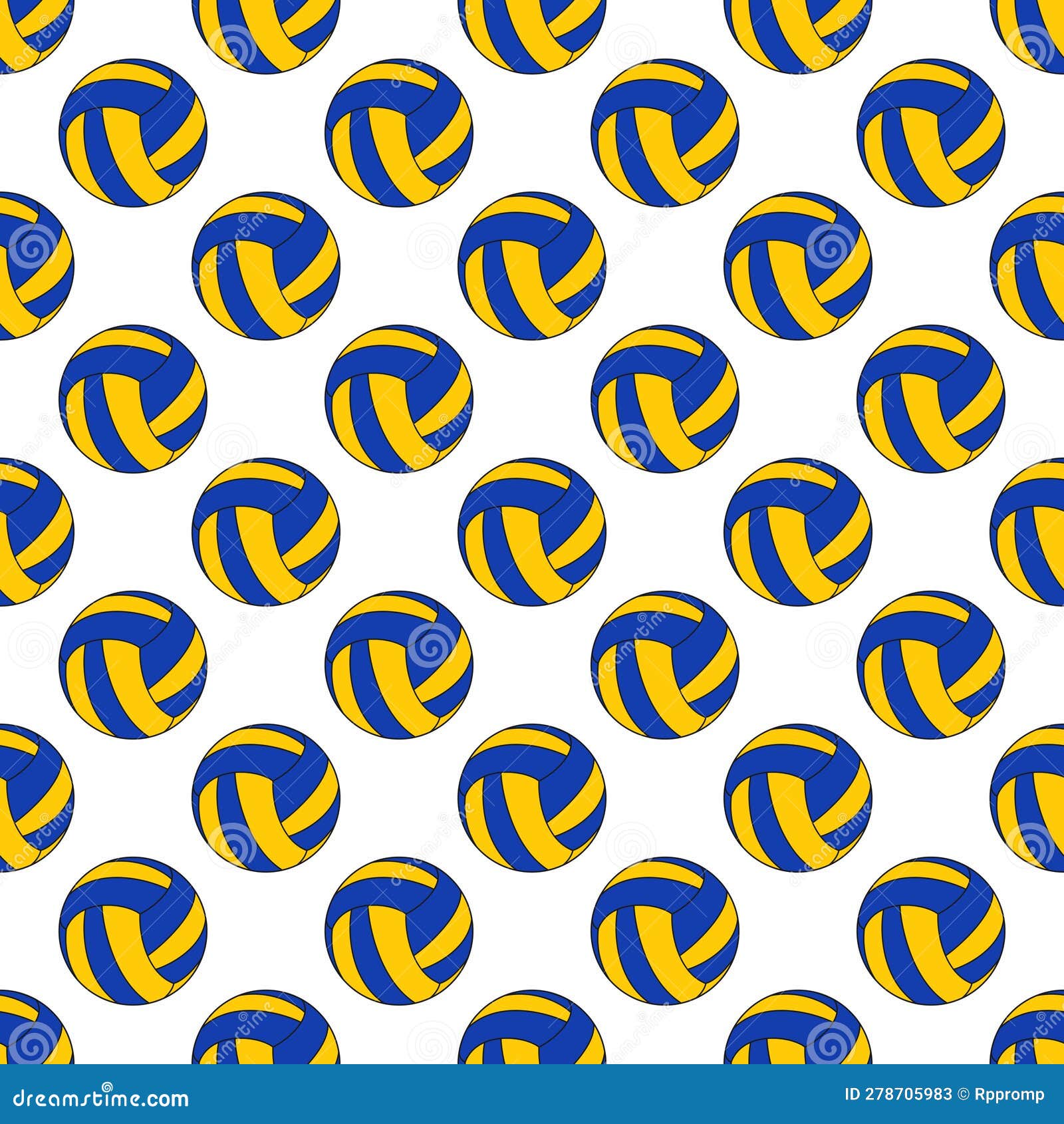 Seamless Pattern Volley Ball Vector Illustrasion Stock Vector ...