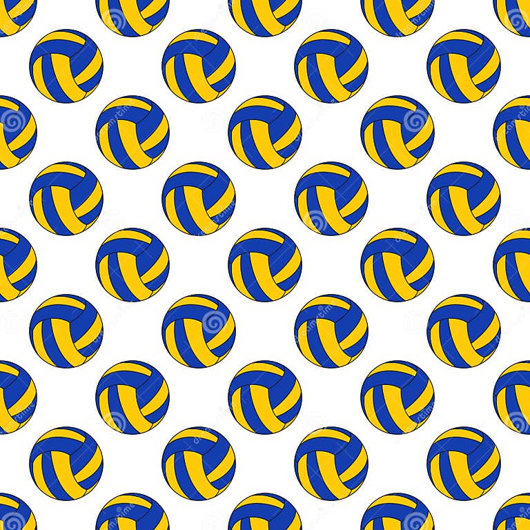 Seamless Pattern Volley Ball Vector Illustrasion Stock Vector ...