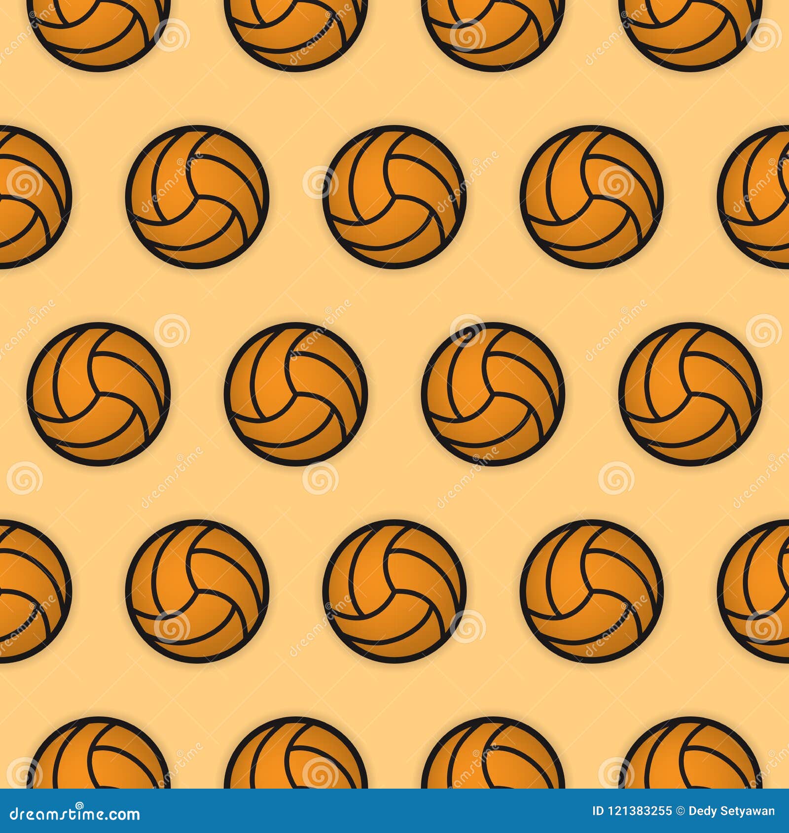 Seamless Pattern Volleyball Stock Vector - Illustration of balls, card ...