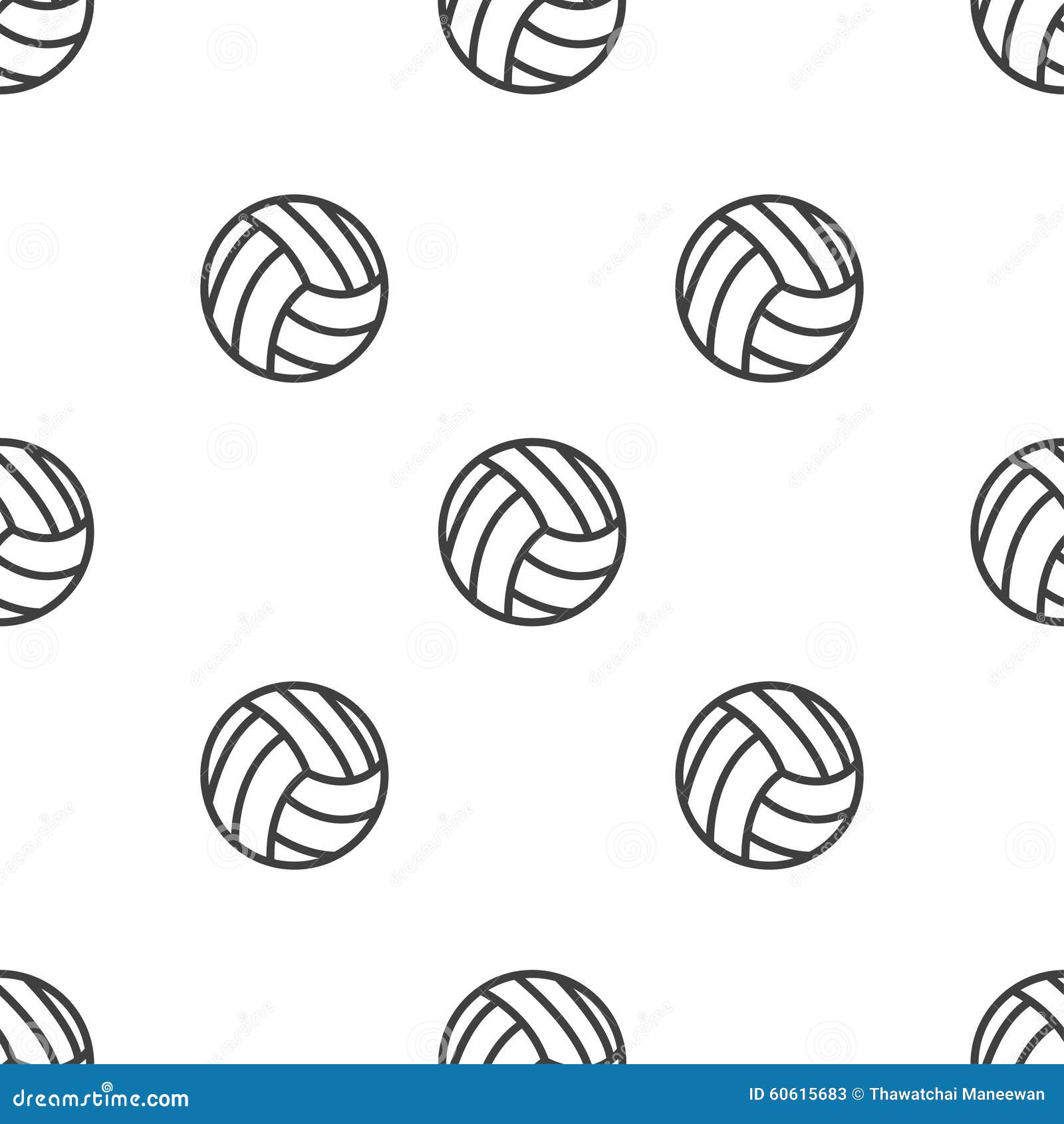 Seamless Pattern With Volleyball Stock Vector - Illustration of symbol ...