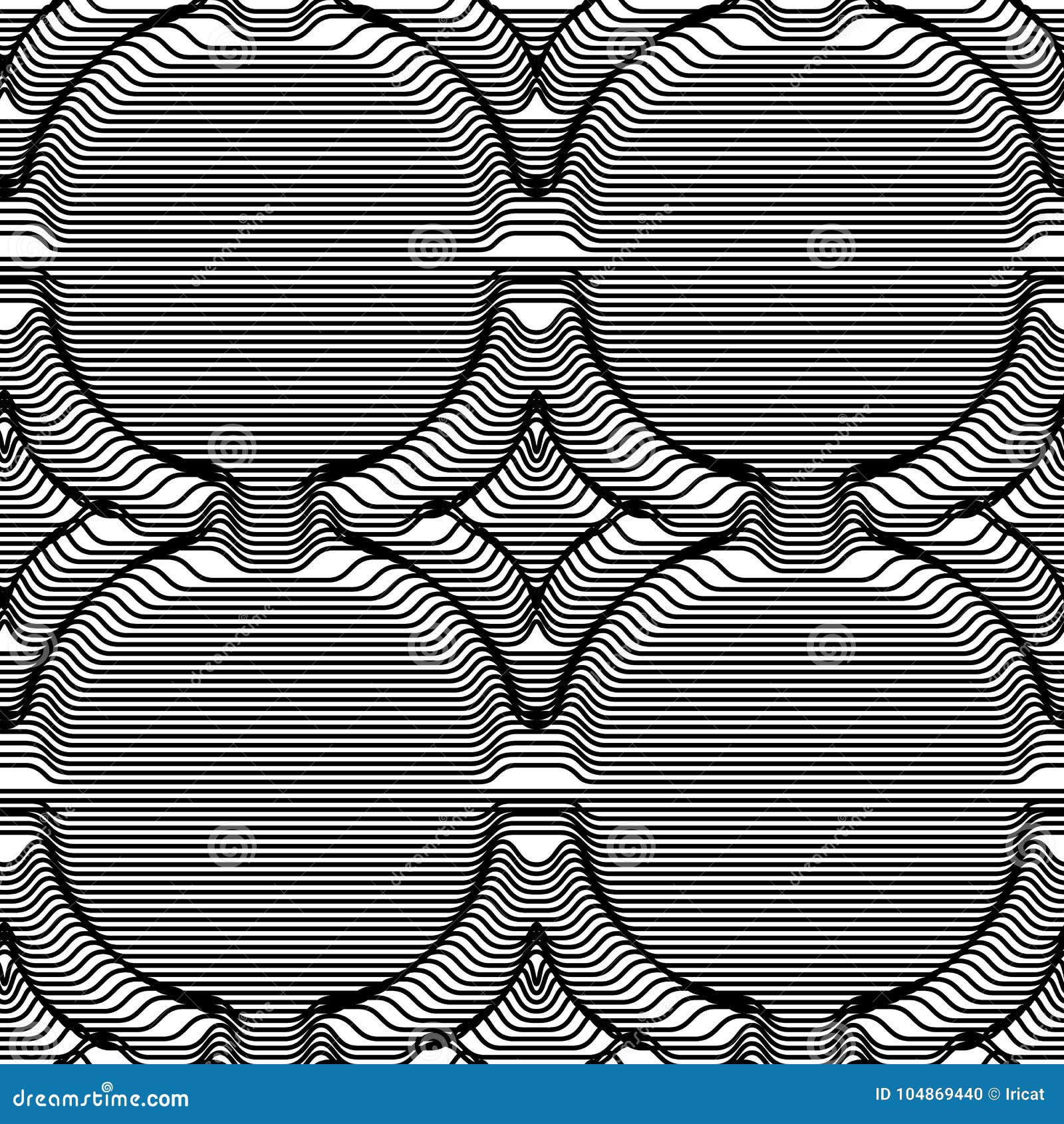 Seamless Pattern Volumetric Rhombus from Strips. Optical Illusion Art ...