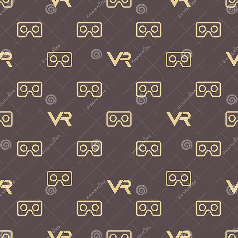Seamless Pattern. VR Logos stock illustration. Illustration of pattern ...