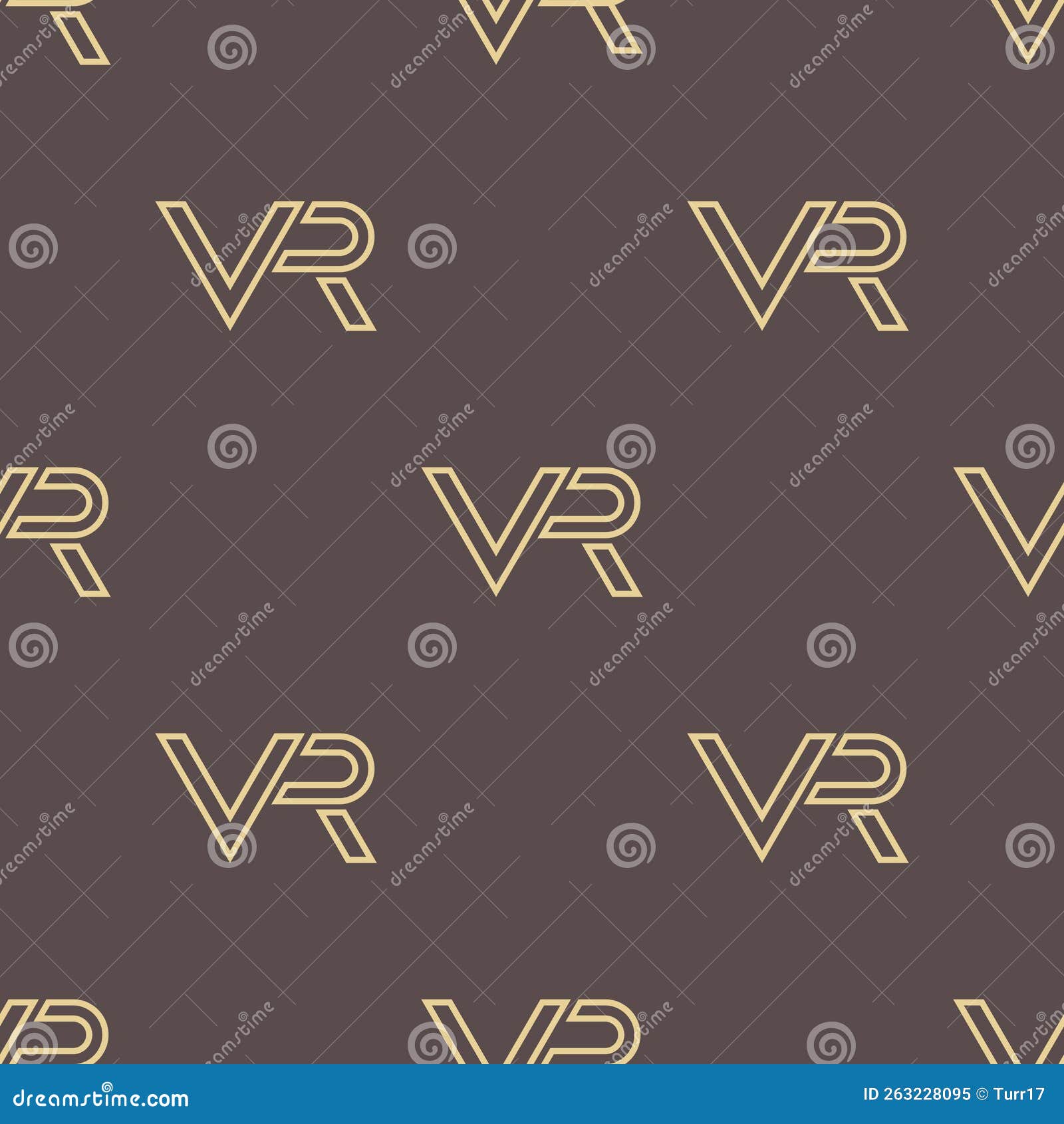 Seamless Pattern. VR Logos stock illustration. Illustration of letters ...