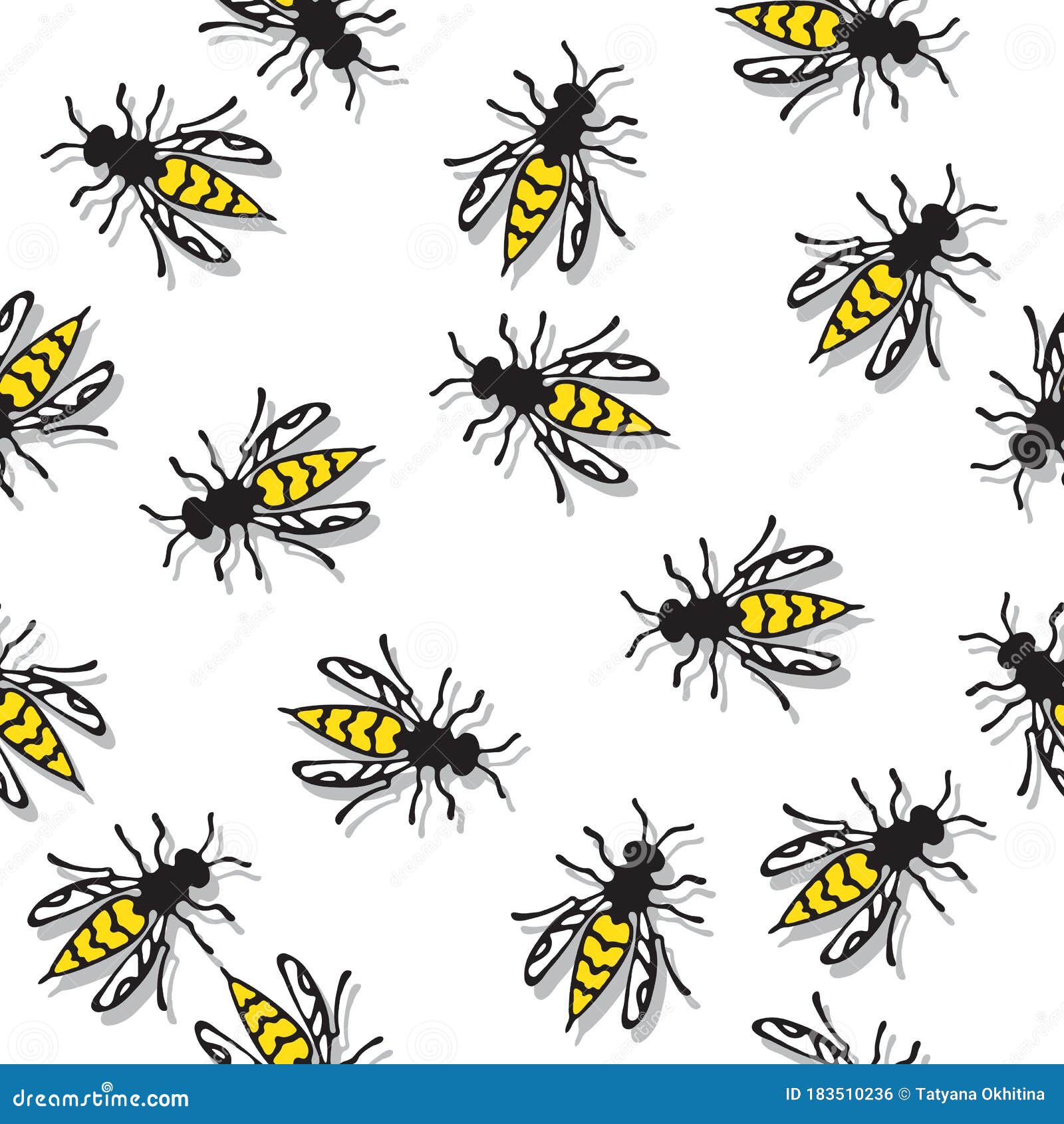 Wasp-11 stock vector. Illustration of pattern, paper - 183510236