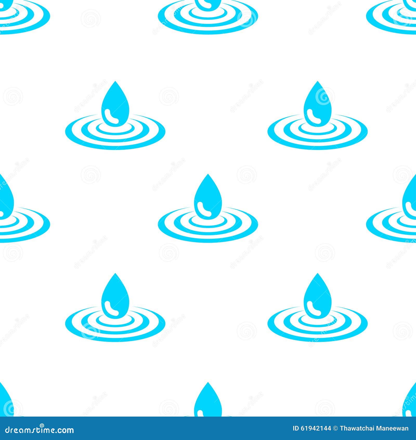 Seamless Pattern with Water Drop Stock Vector - Illustration of blue ...