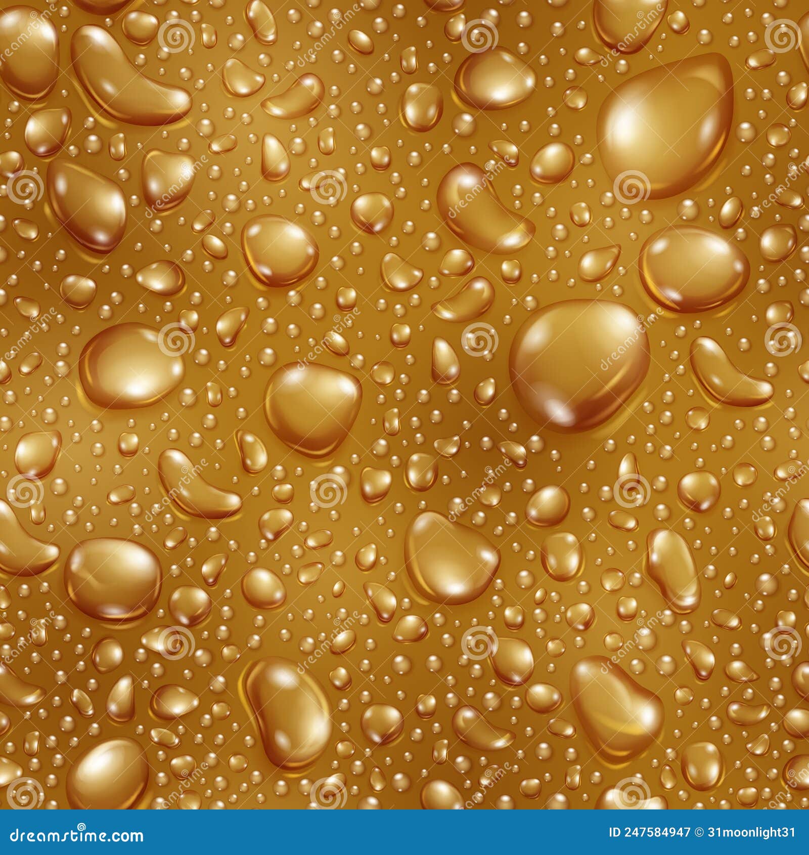 Seamless Pattern of Water Drops Stock Vector - Illustration of flow ...