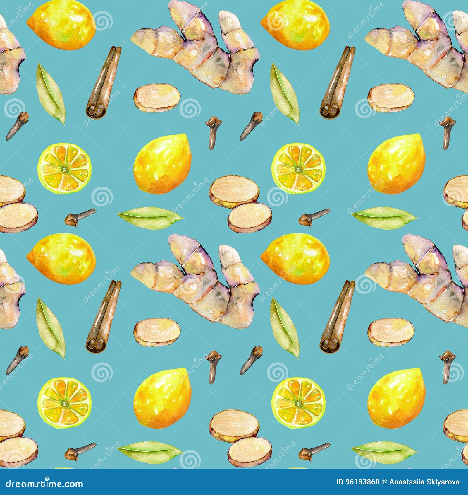 Watercolor Ginger Root Set. Hand Painted Ginger Rhizome Illustration ...