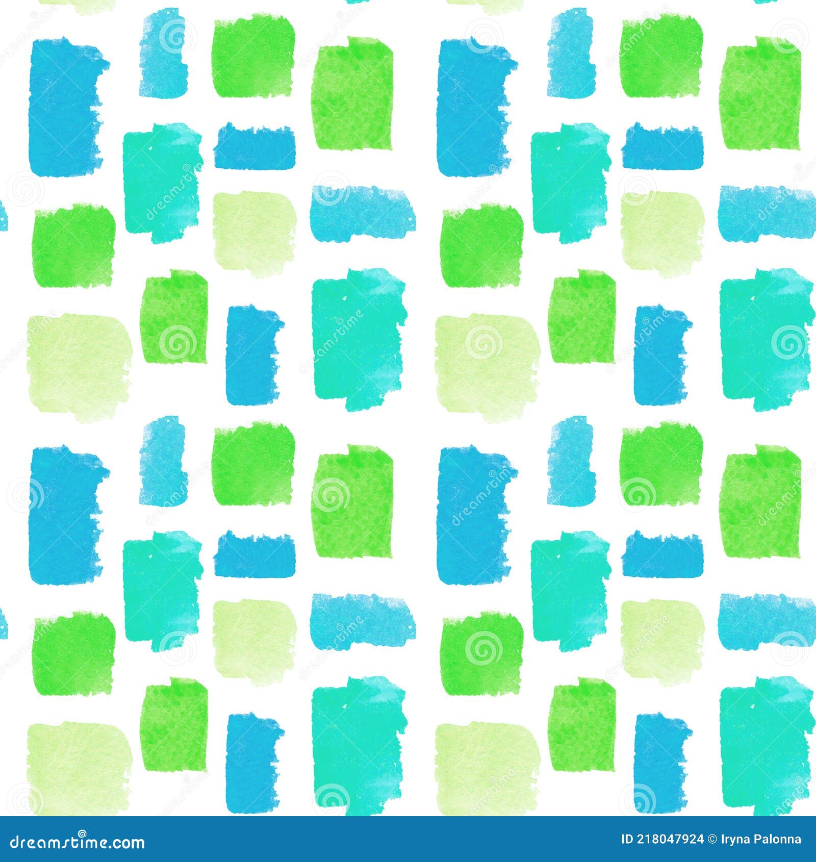 Seamless Pattern with Watercolor Swatches Hand-drawing Watercolor ...