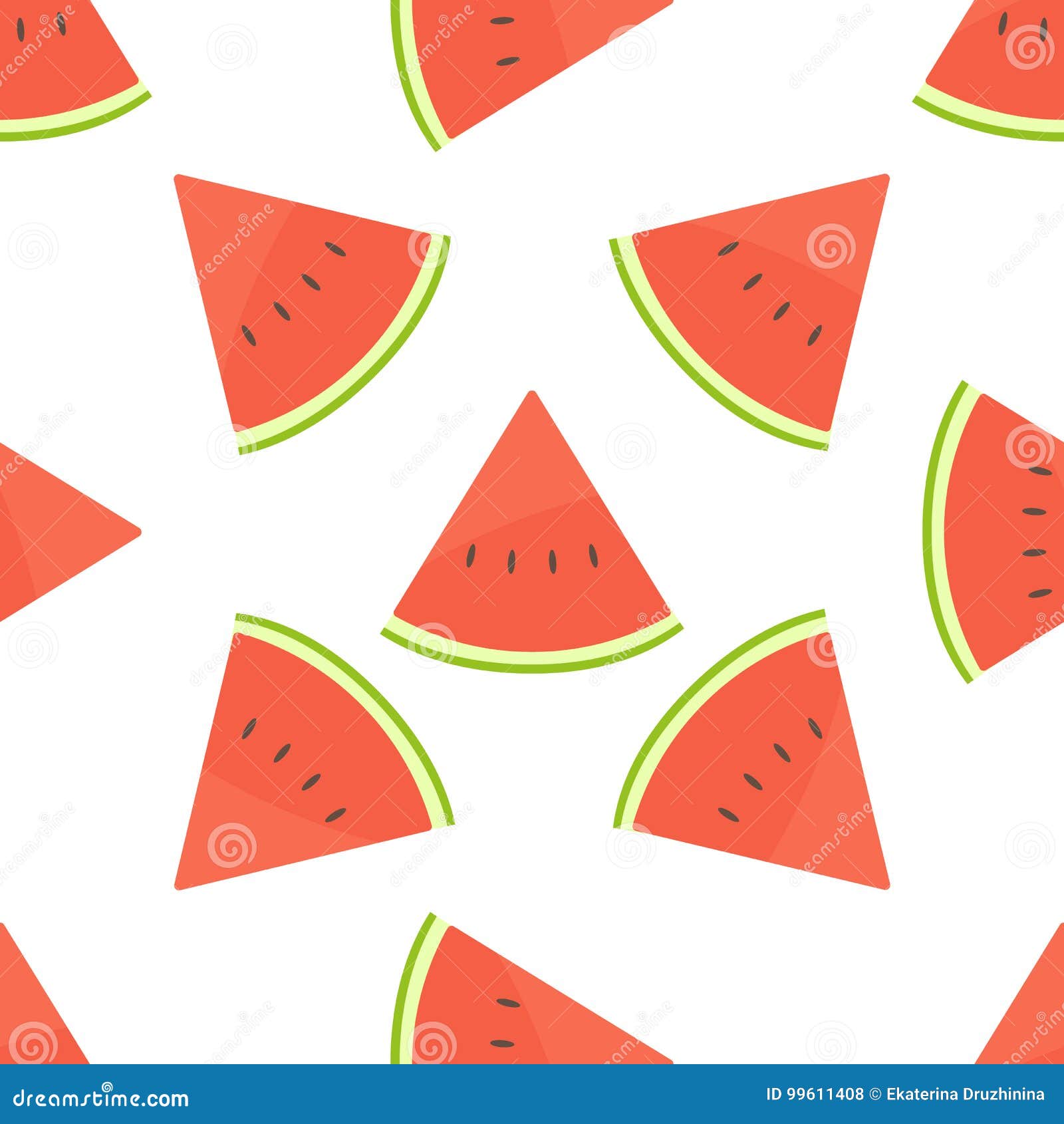 Seamless Pattern of Watermelon Stock Vector - Illustration of healthy ...