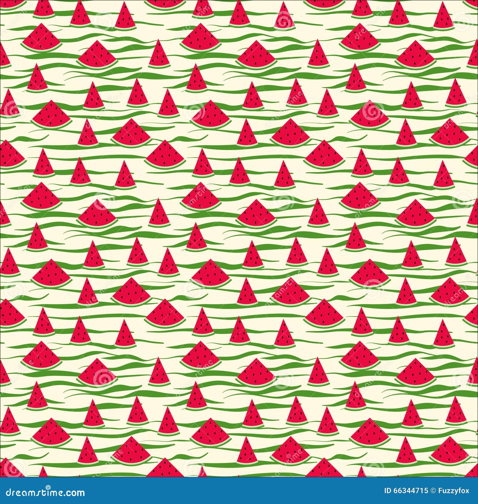 Seamless Pattern of Watermelon Slices Striped Background Stock ...
