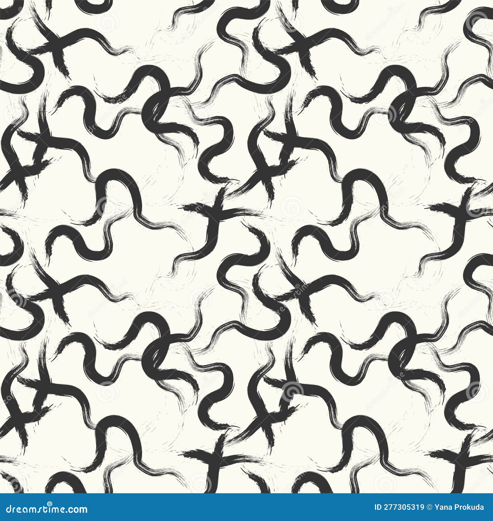 Seamless Pattern with Wave Grunge Lines Stock Illustration ...