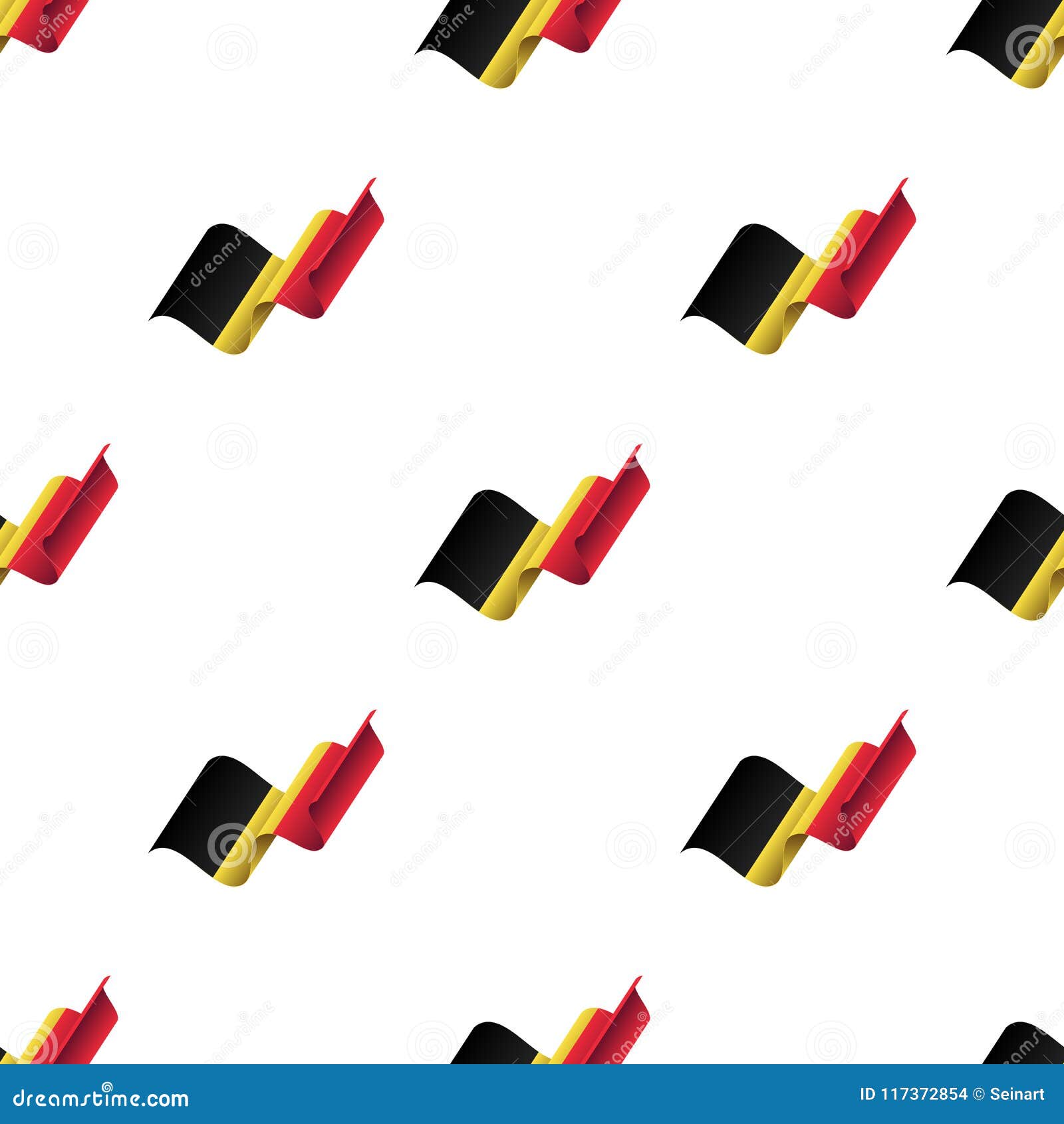 Seamless Pattern with Waving Flag. Belgium Flag. Vector Illustration ...