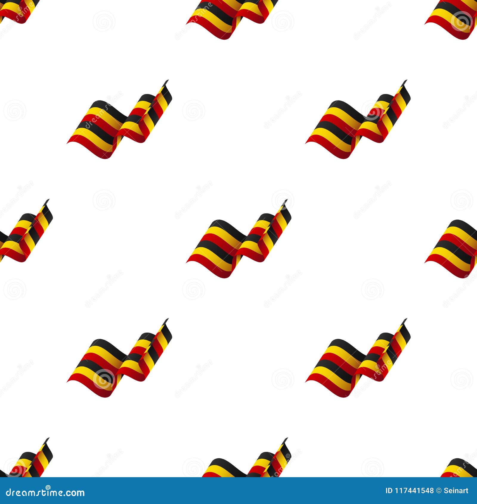 Seamless Pattern with Waving Flag. Uganda Flag. Vector Illustration. Stock Illustration ...