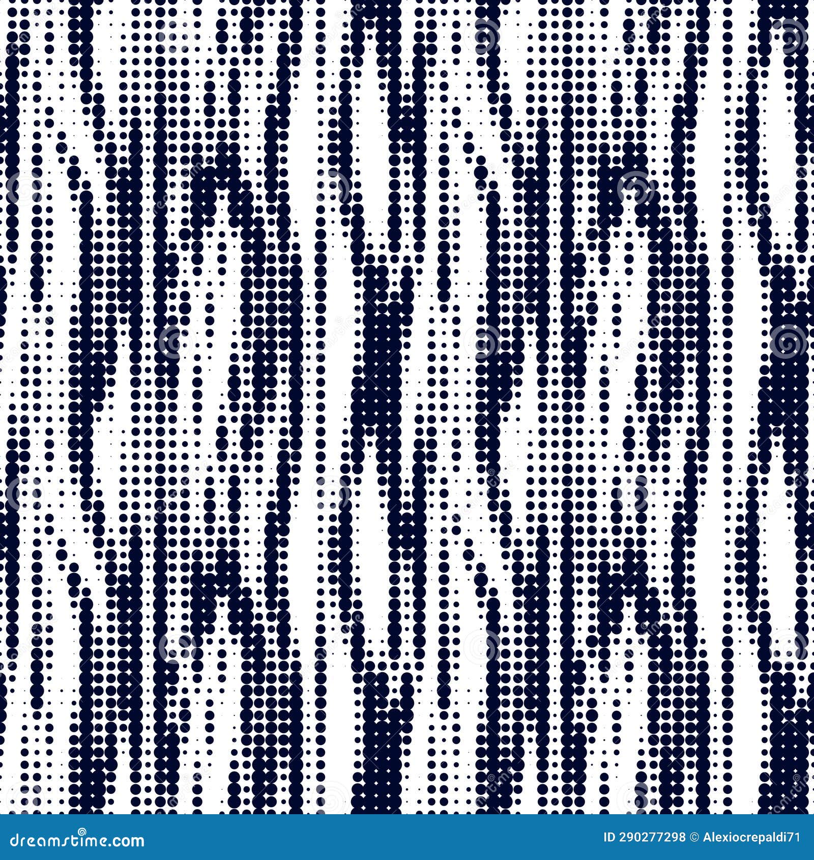 Seamless Pattern. Wavy Dotted Lines in Halftone Style with Small Black ...