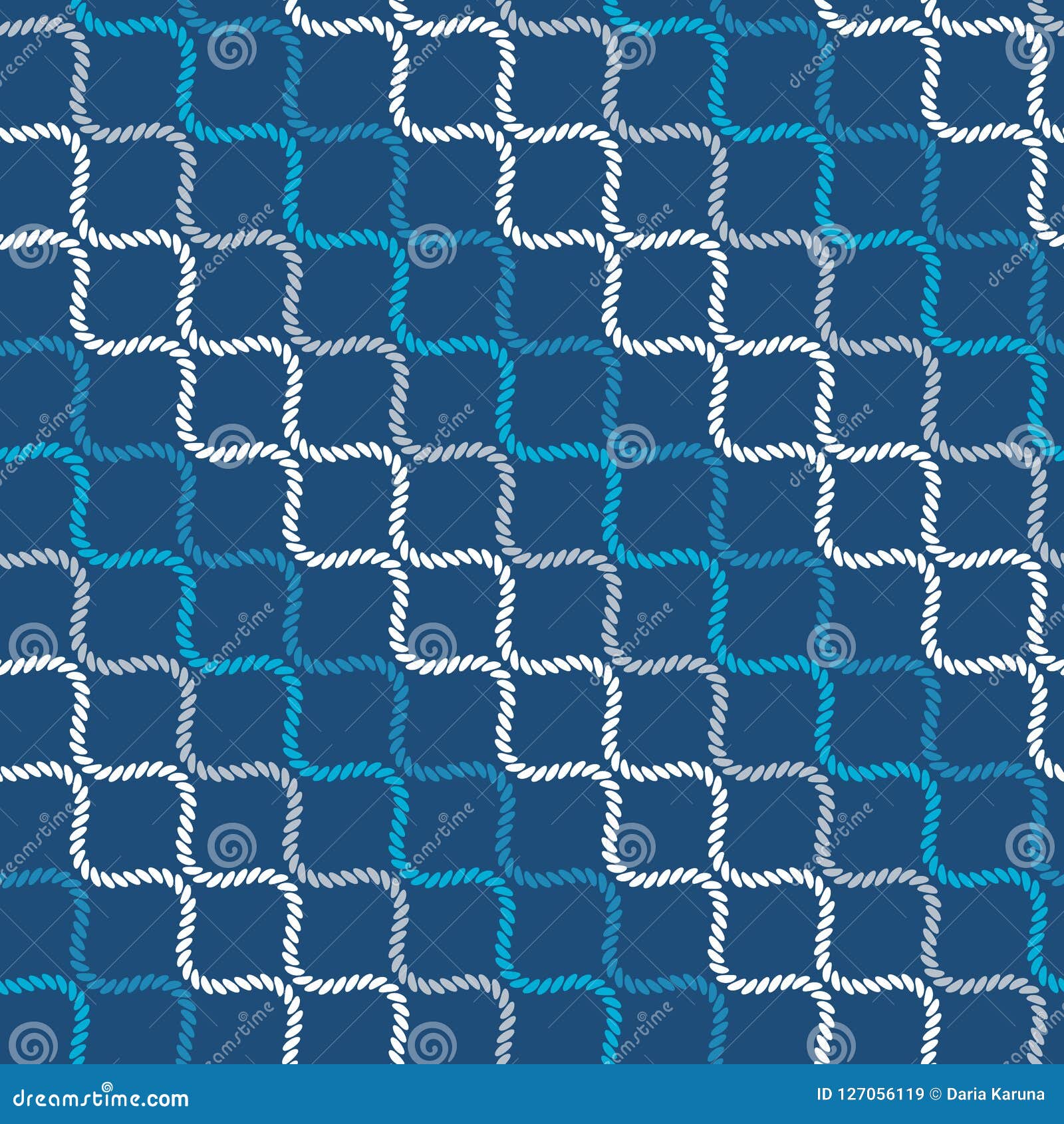 Seamless Pattern with Wavy Forms. Curved Threads and Ropes. Optical ...