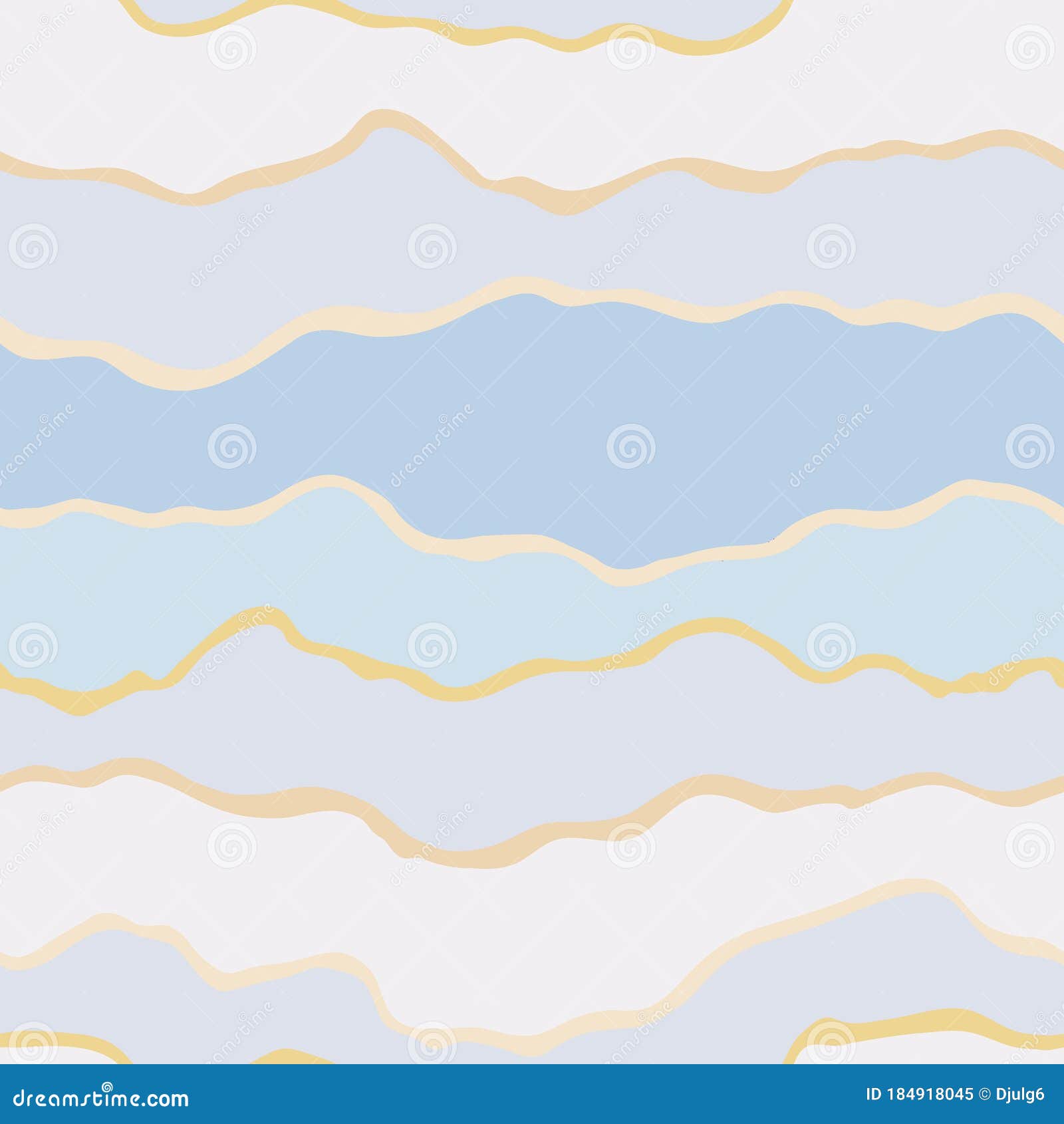 Seamless Pattern with Wavy Lines Blue Pastel. Cute Background Stock ...