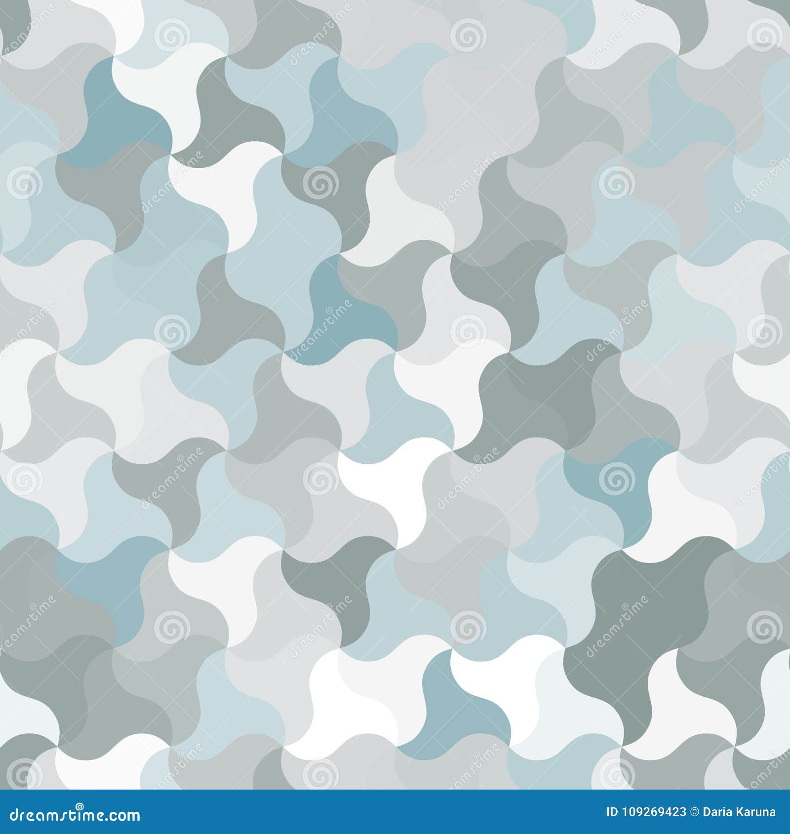 Seamless Pattern of Wavy Shapes. Geometric Puzzle Stock Vector ...