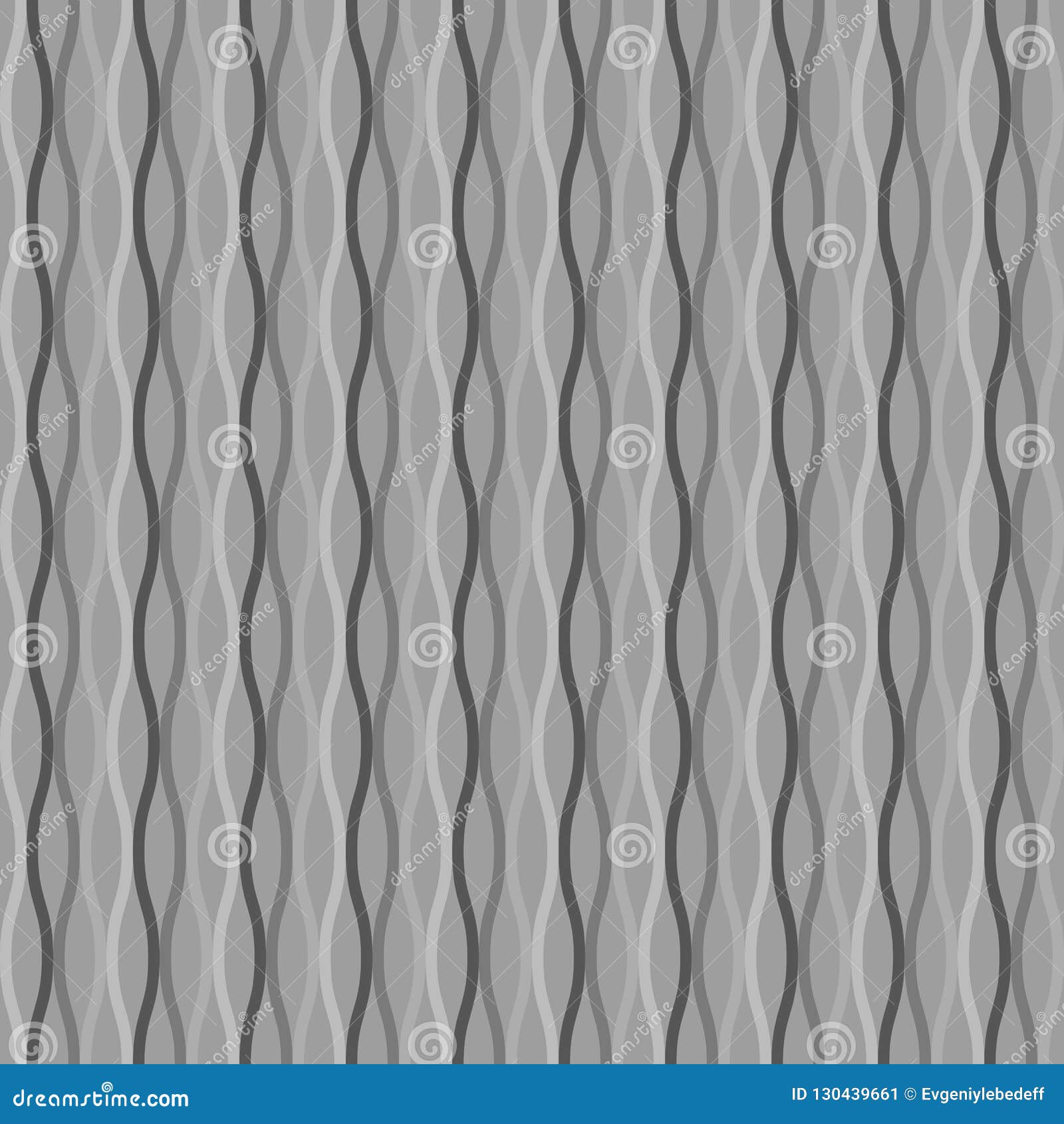 Seamless Pattern. Wavy Vertical Lines. Grayscale. Repeating Back Stock ...