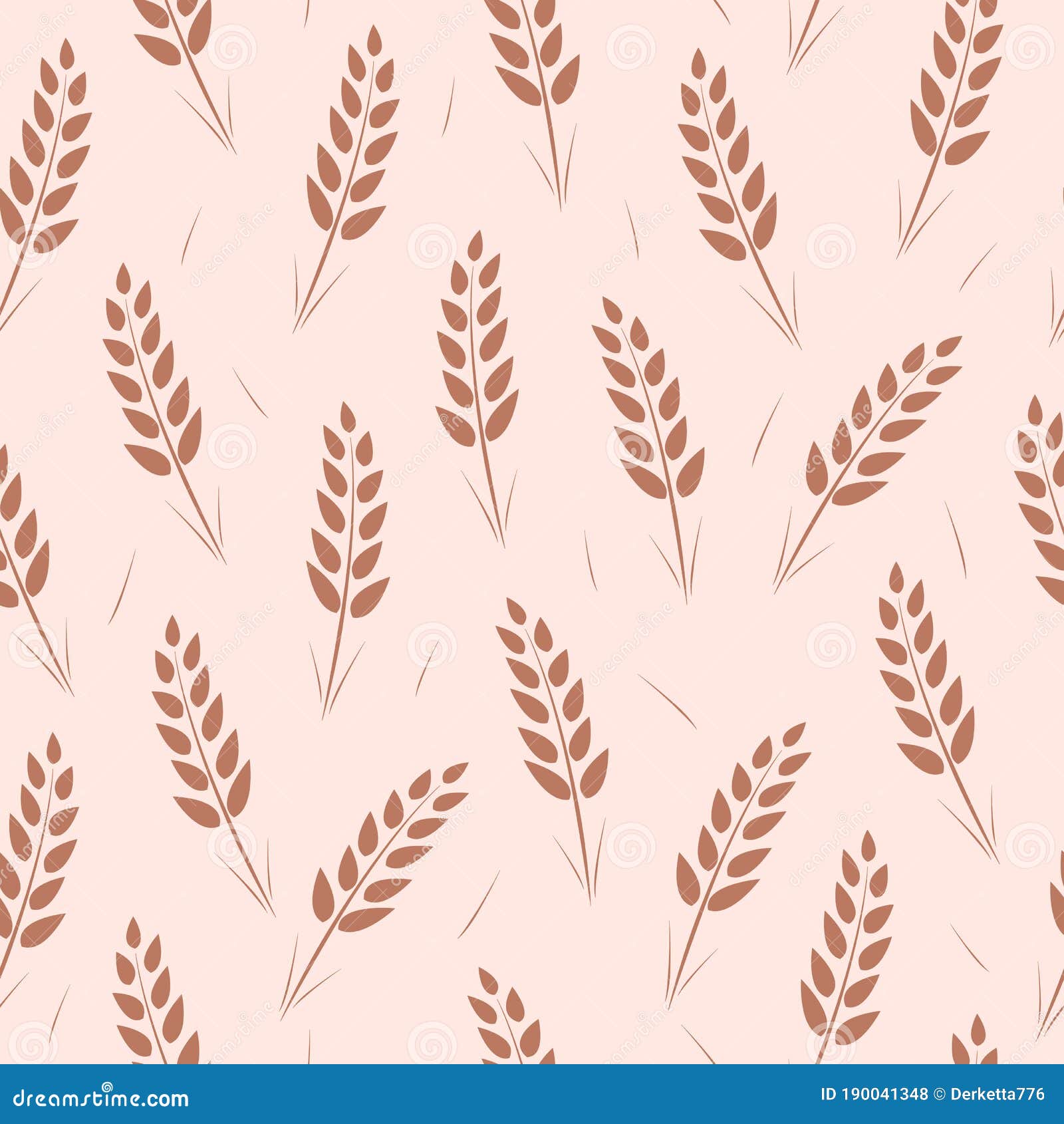 Seamless Pattern of Wheat Ears. Vector Wallpaper Background of Ears of ...