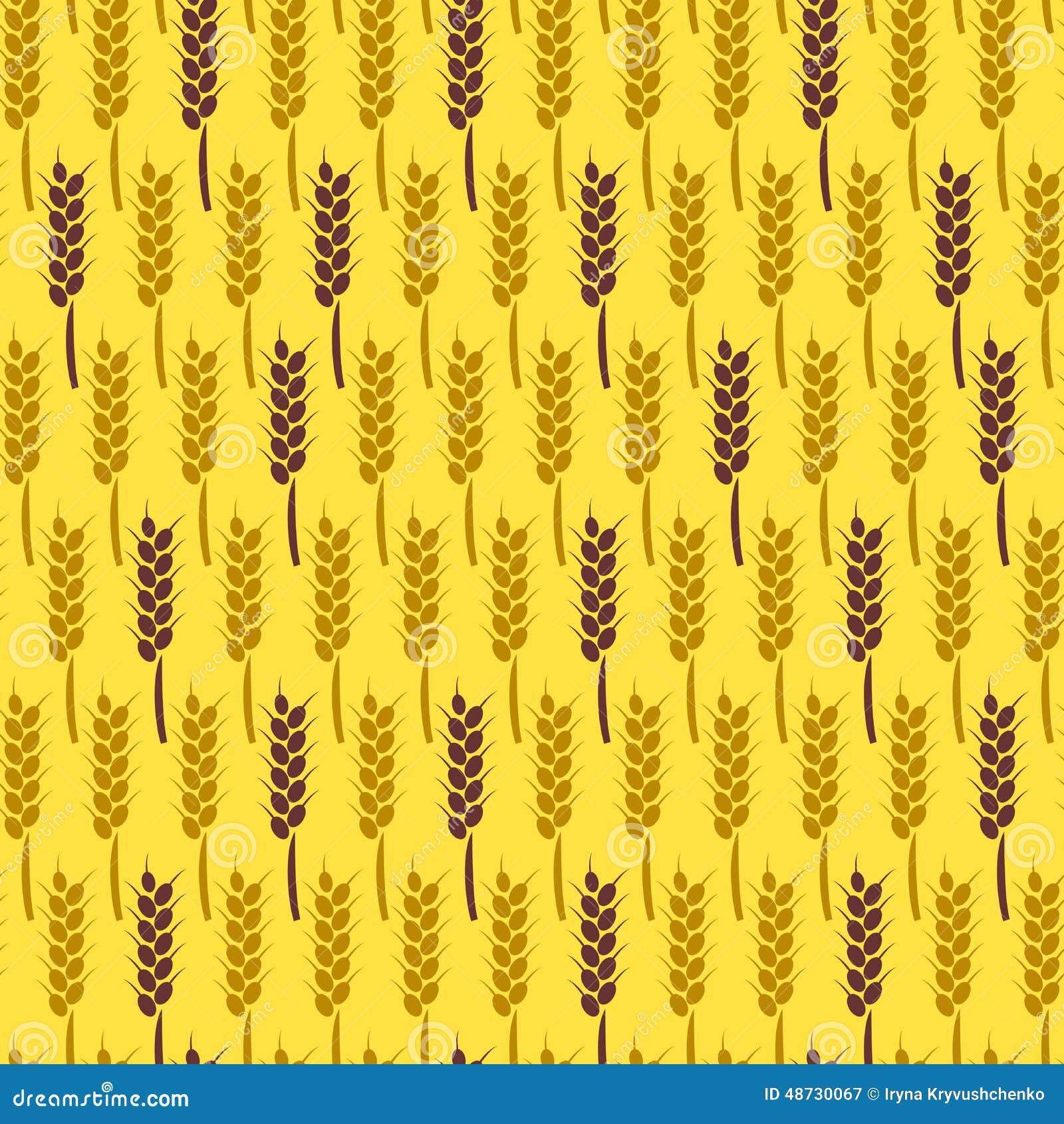 Seamless Pattern with Wheat. Harvest Vector Illustration Stock Vector ...