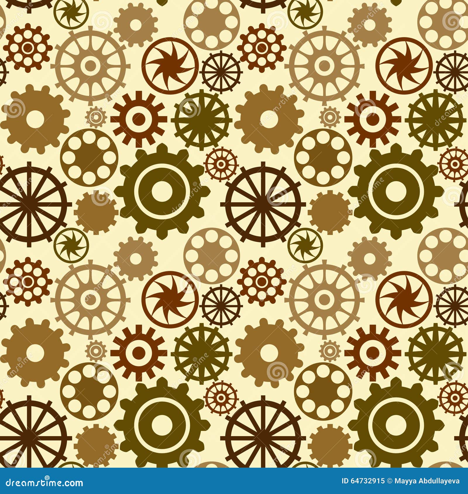 Seamless Pattern with Wheels Stock Vector - Illustration of black ...