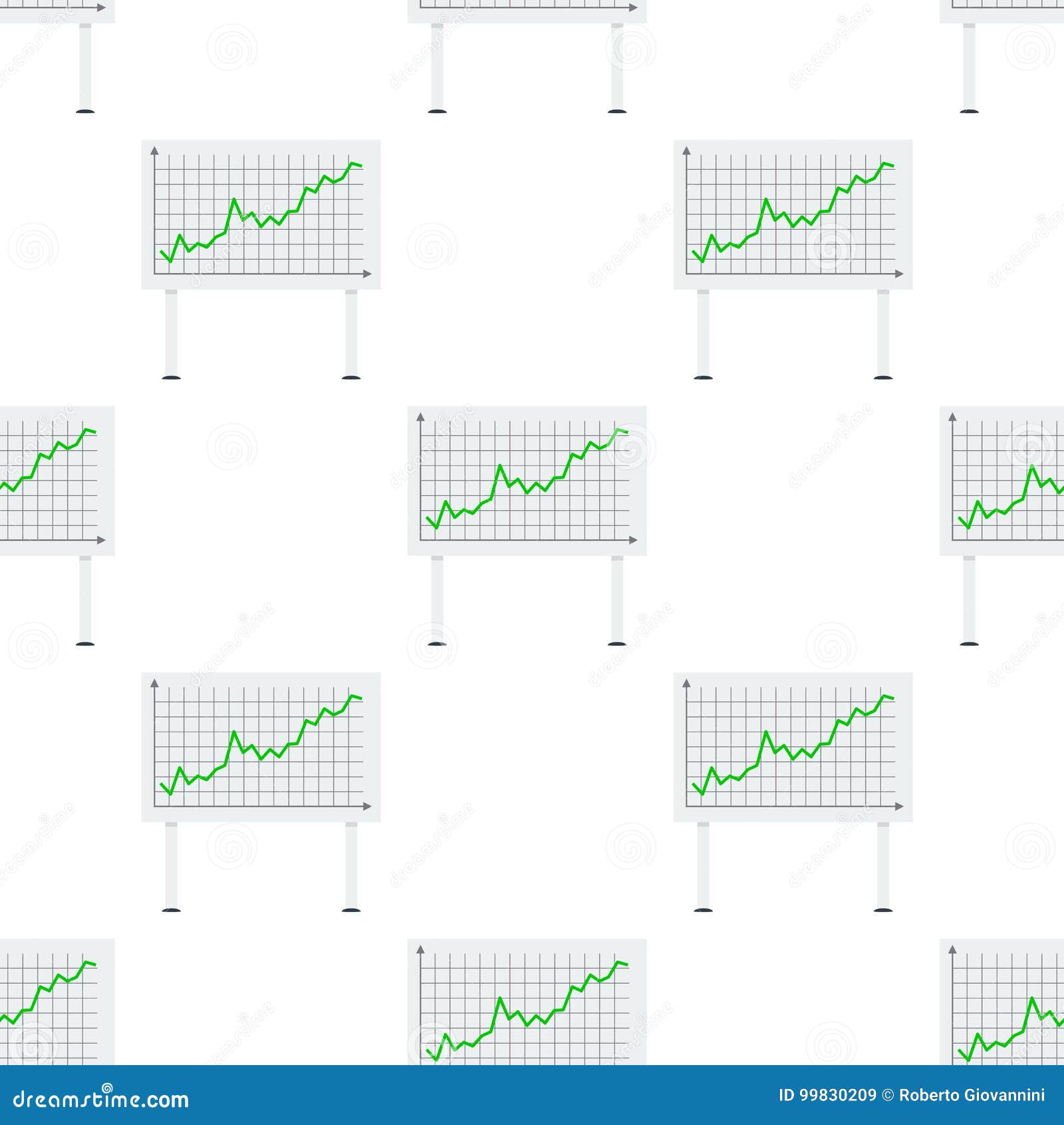 Board Up Green Graph Seamless Pattern Stock Vector - Illustration of ...