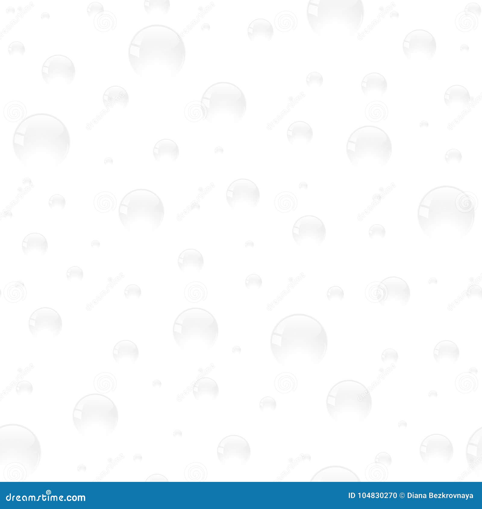 Seamless Pattern With White Bubbles On White Background. Stock Vector ...