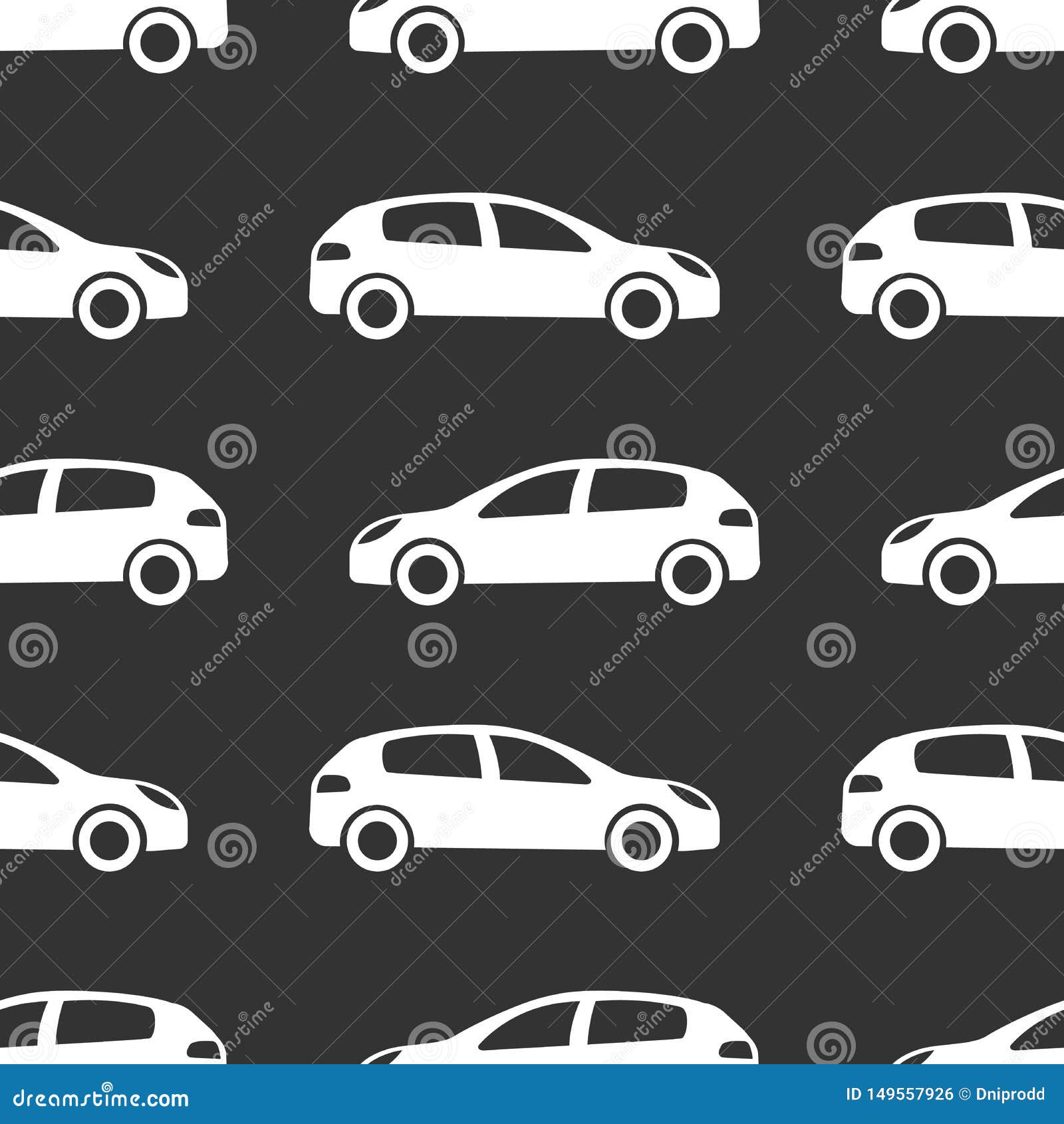 Seamless pattern with cars stock vector. Illustration of auto - 149557926
