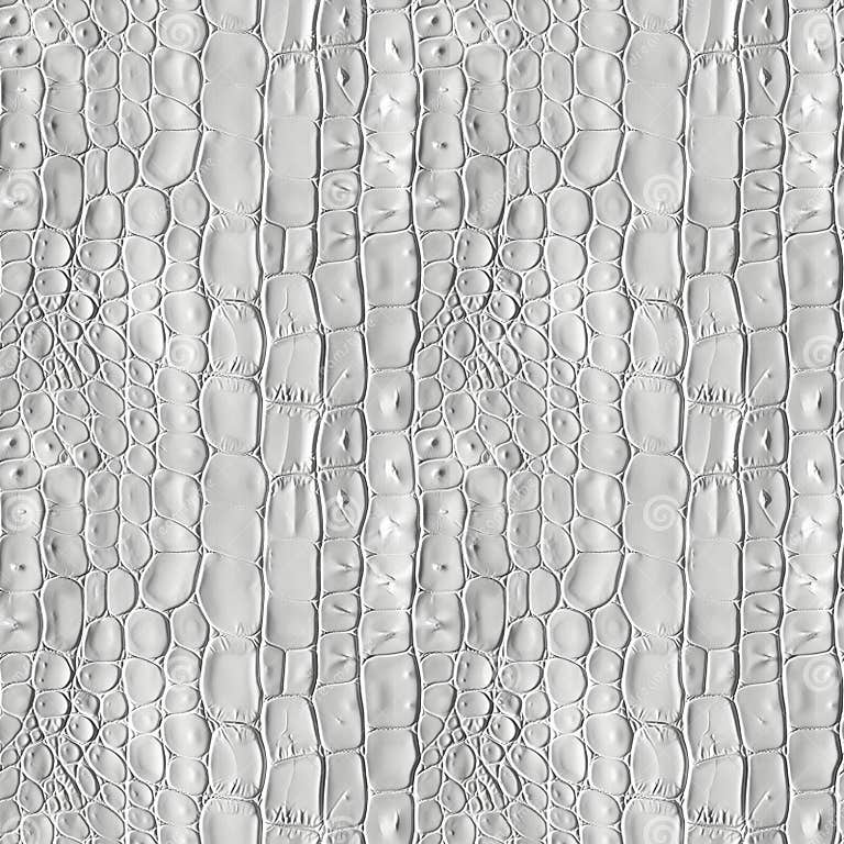 Seamless Pattern with White Crocodile Leather Texture. Stock ...